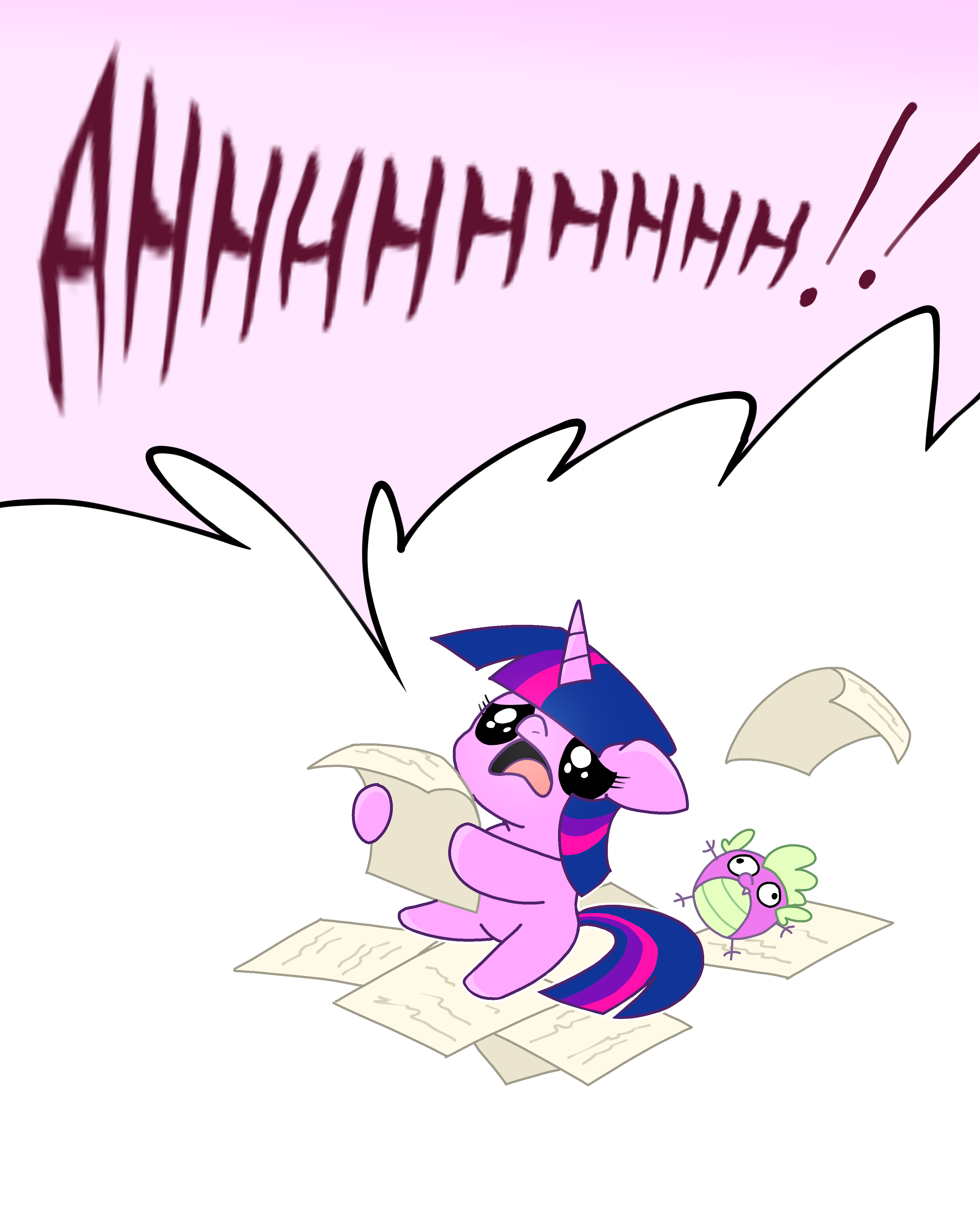 #3404341 - safe, artist:mogu862943, spike, twilight sparkle, dragon ...