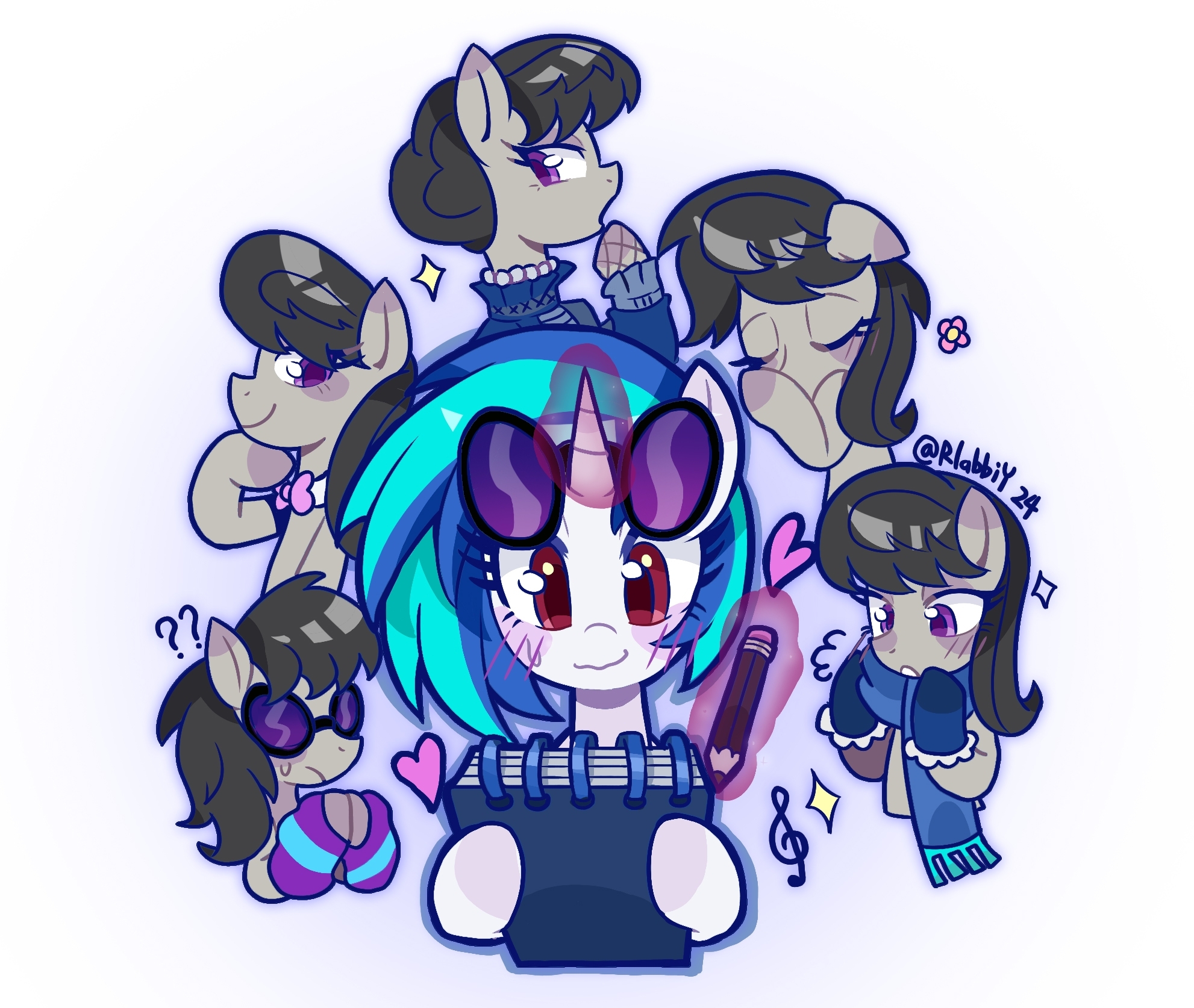 #3404403 - safe, artist:rlabbiy, dj pon-3, octavia melody, vinyl ...