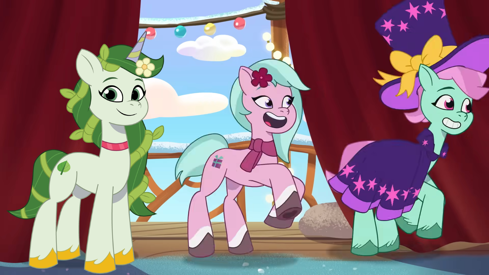 #3404645 - safe, edit, edited screencap, editor:luckydog416, screencap, dahlia, leaf pony, minty ...