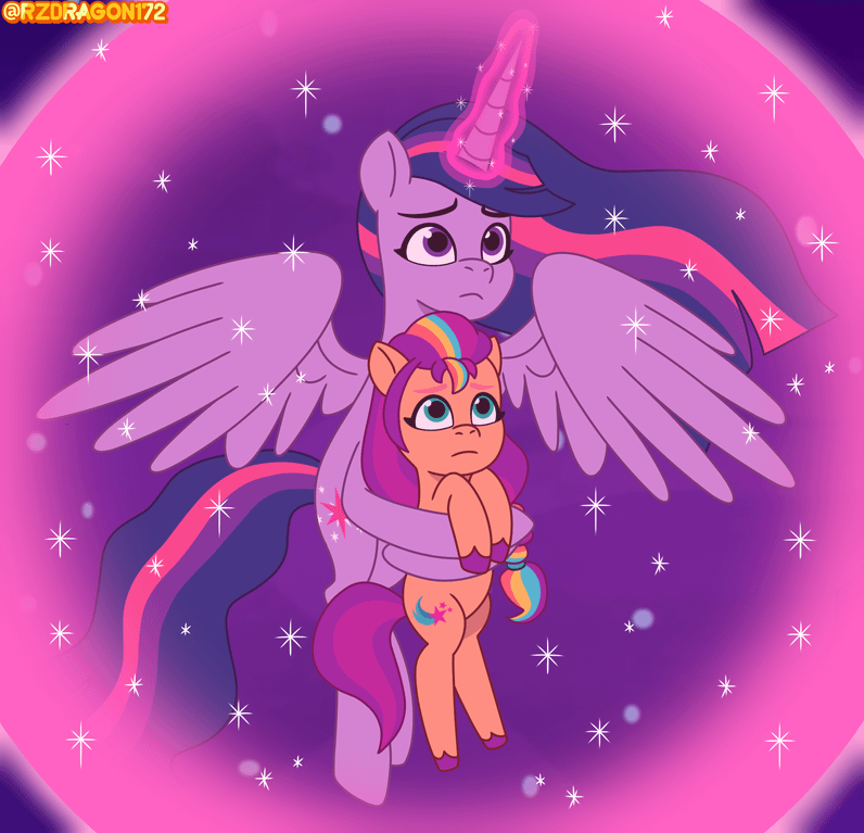 #3405034 - safe, artist:rzdragon172, sunny starscout, twilight sparkle, alicorn, earth pony ...