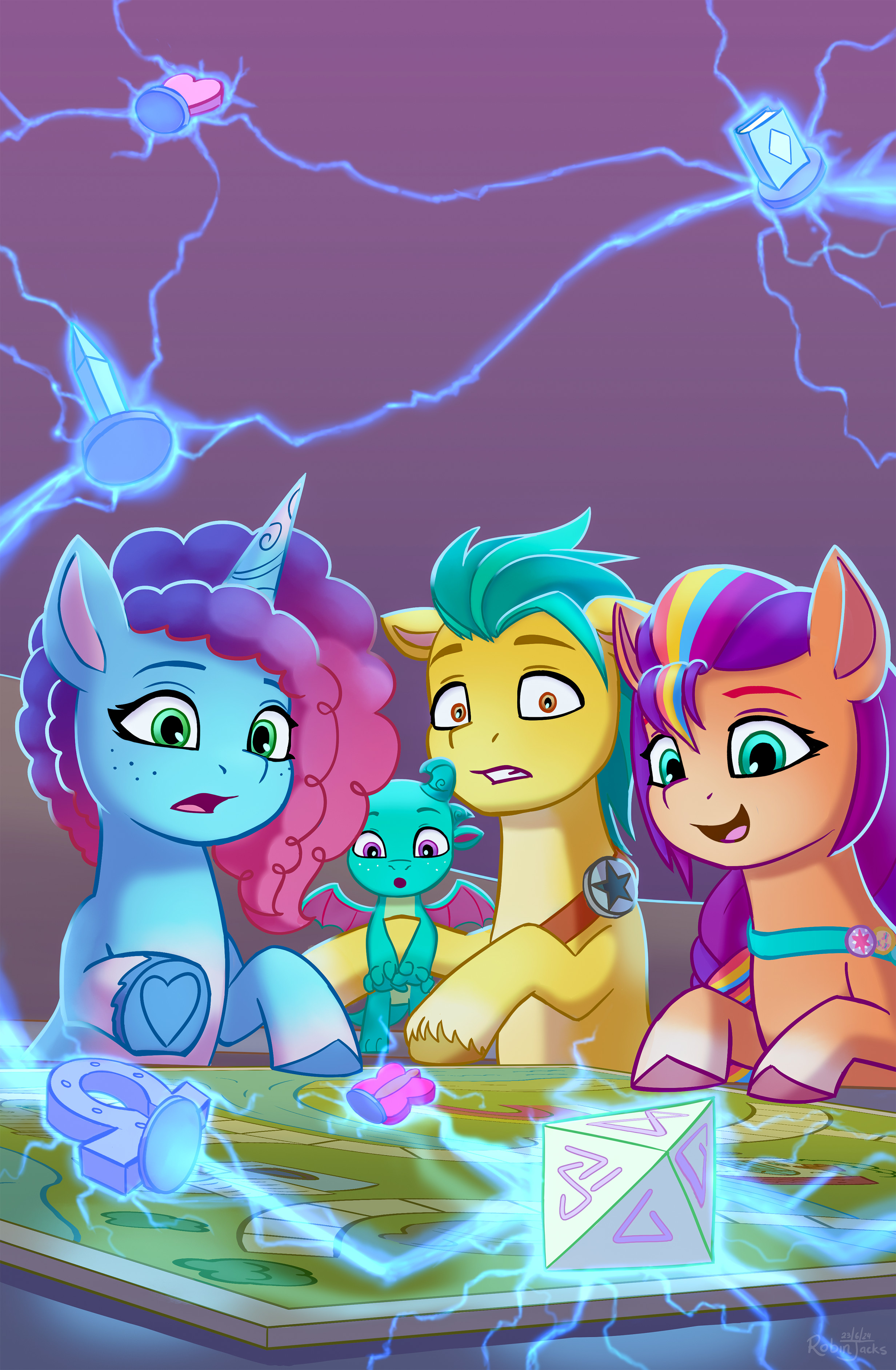 #3394628 - safe, artist:robin jacks, hitch trailblazer, misty ...