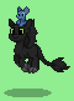 #3405755 - safe, dog, dragon, night fury, pony town, animated, disney ...