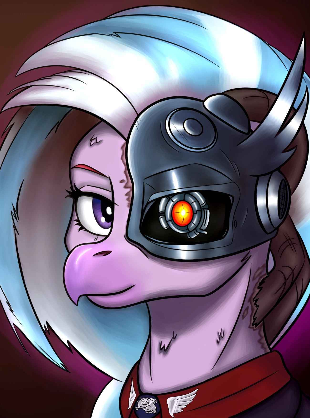 #3405815 - safe, artist:nurglich, silverstream, cyborg, hippogriff ...