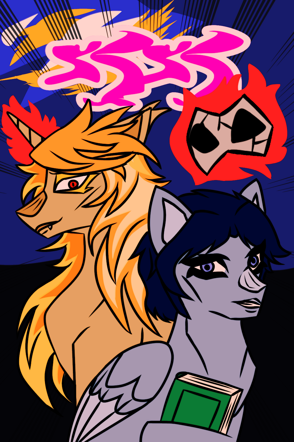 #3406086 - safe, artist:reverieraven_, bat pony, pony, anime, anime ...