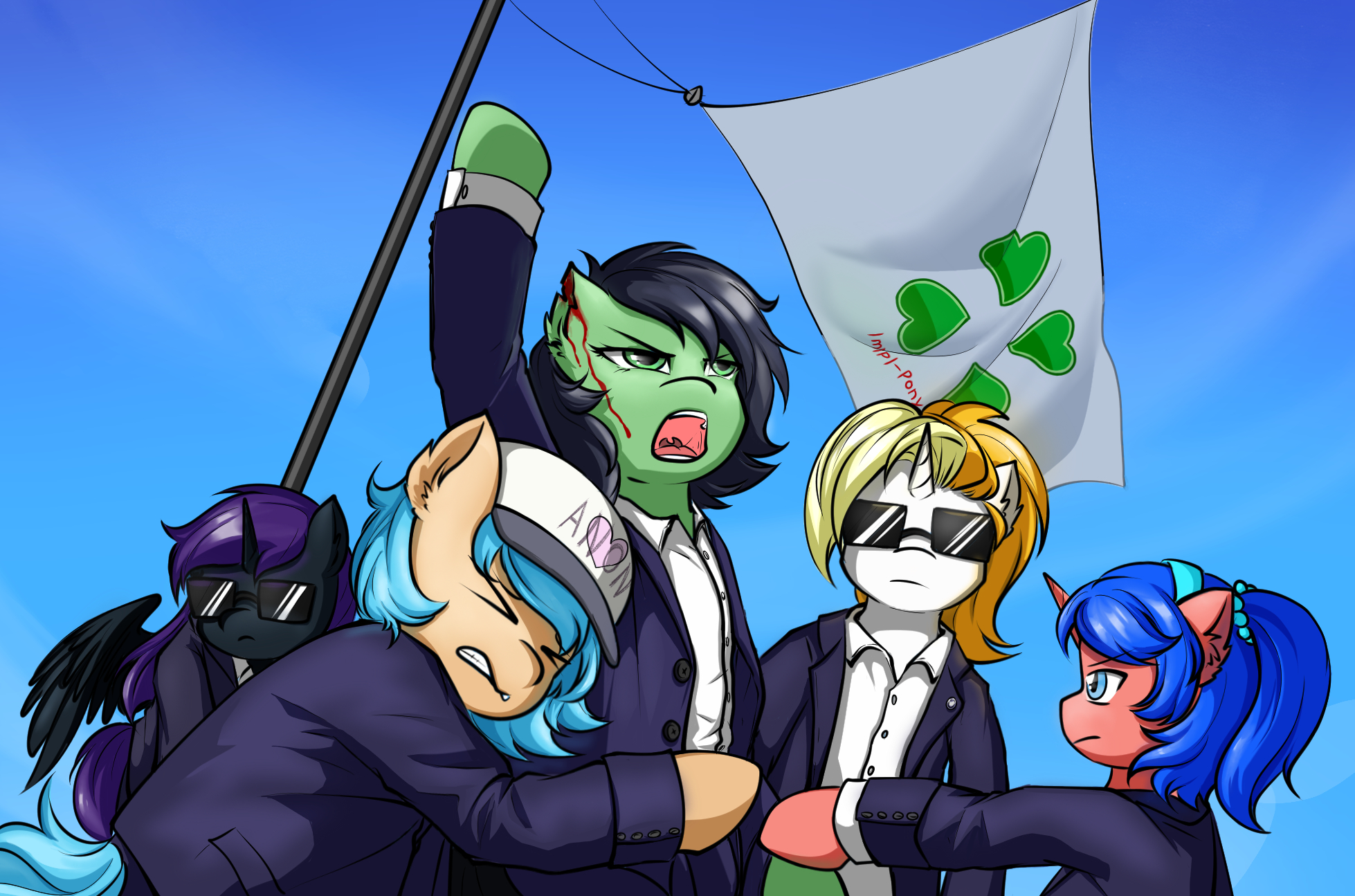 #3406410 - semi-grimdark, artist:chen_ying, oc, oc:dyx, oc:filly anon ...