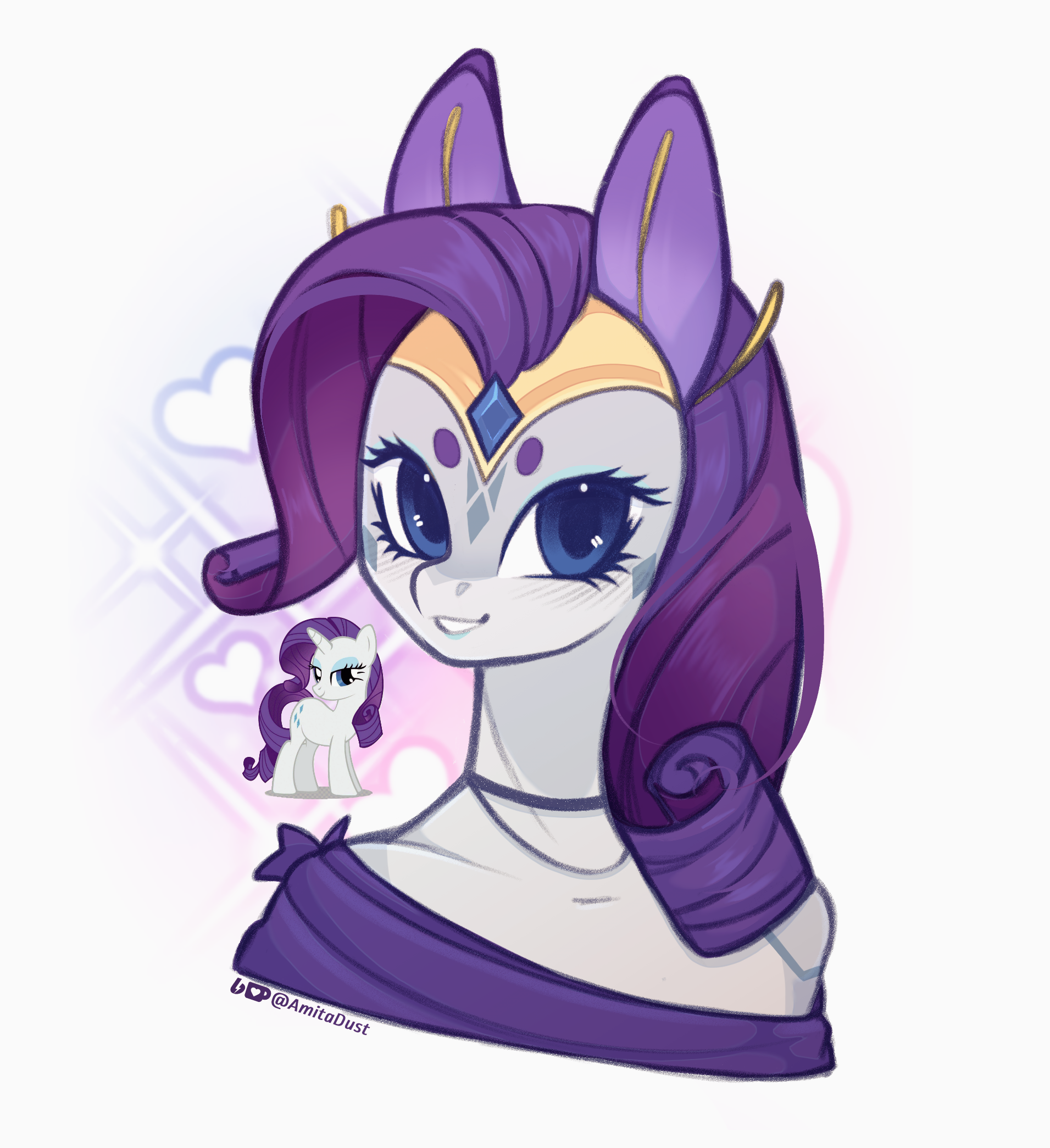 #3406625 - safe, artist:amitadust, artist:auroracursed, rarity, oc, oc ...