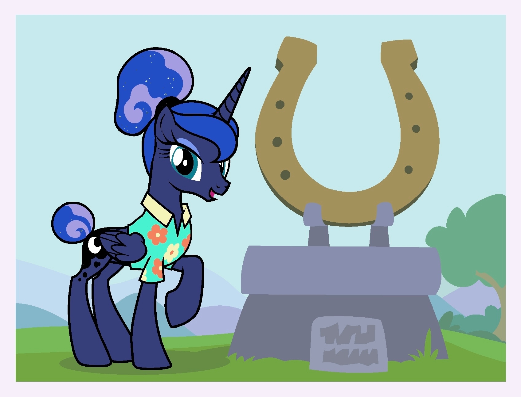 #3406852 - safe, artist:mariana10990, budge studios, princess luna ...