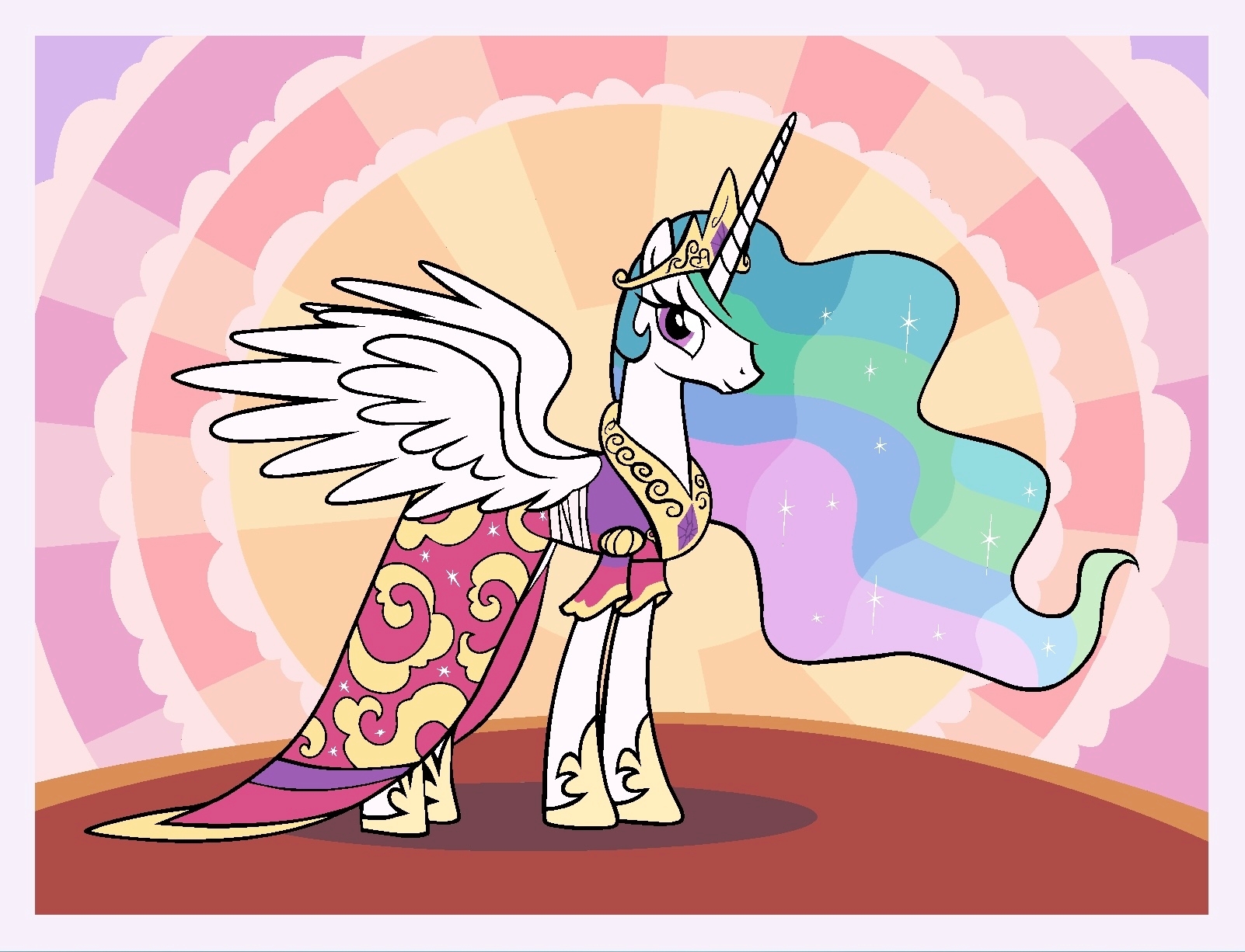 #3406855 - safe, artist:mariana10990, budge studios, princess celestia ...