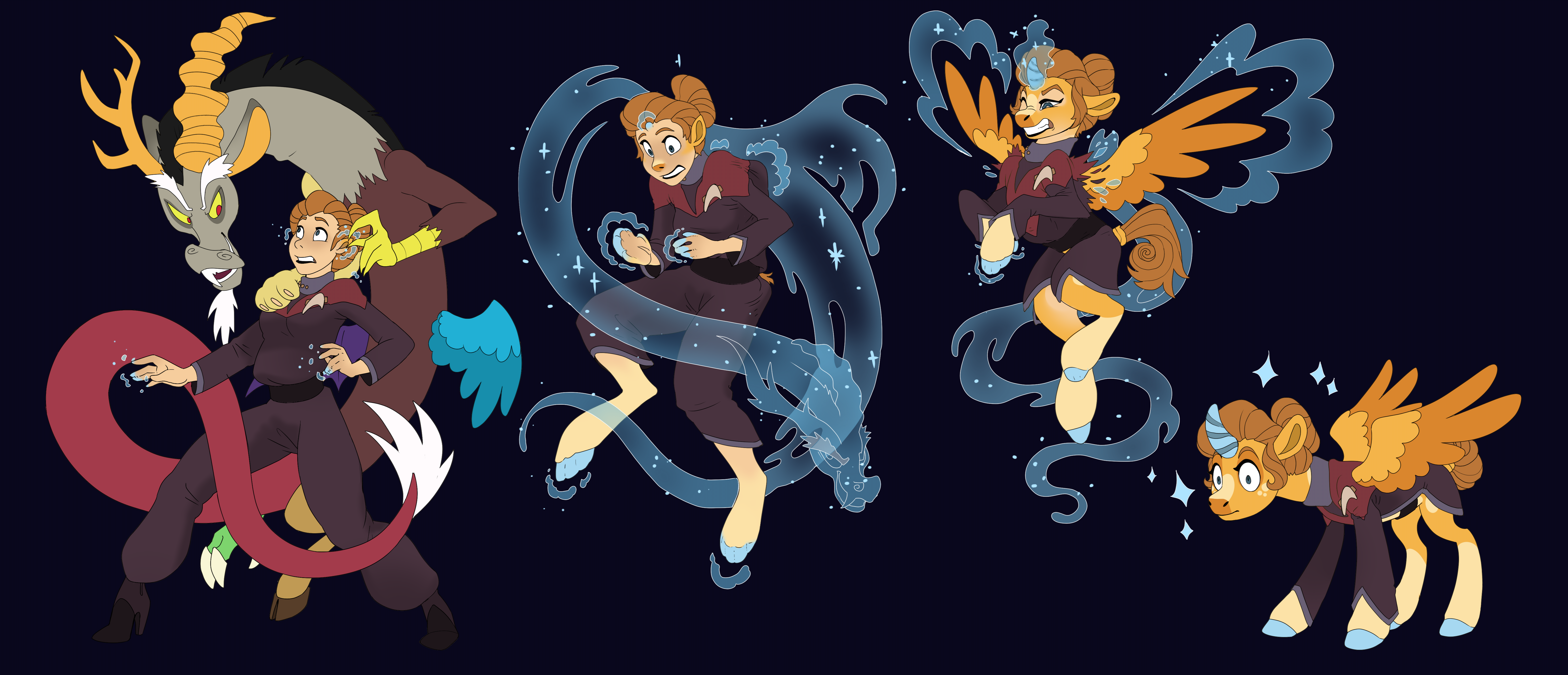 #3408049 - safe, artist:atcpony, discord, alicorn, draconequus, pony ...