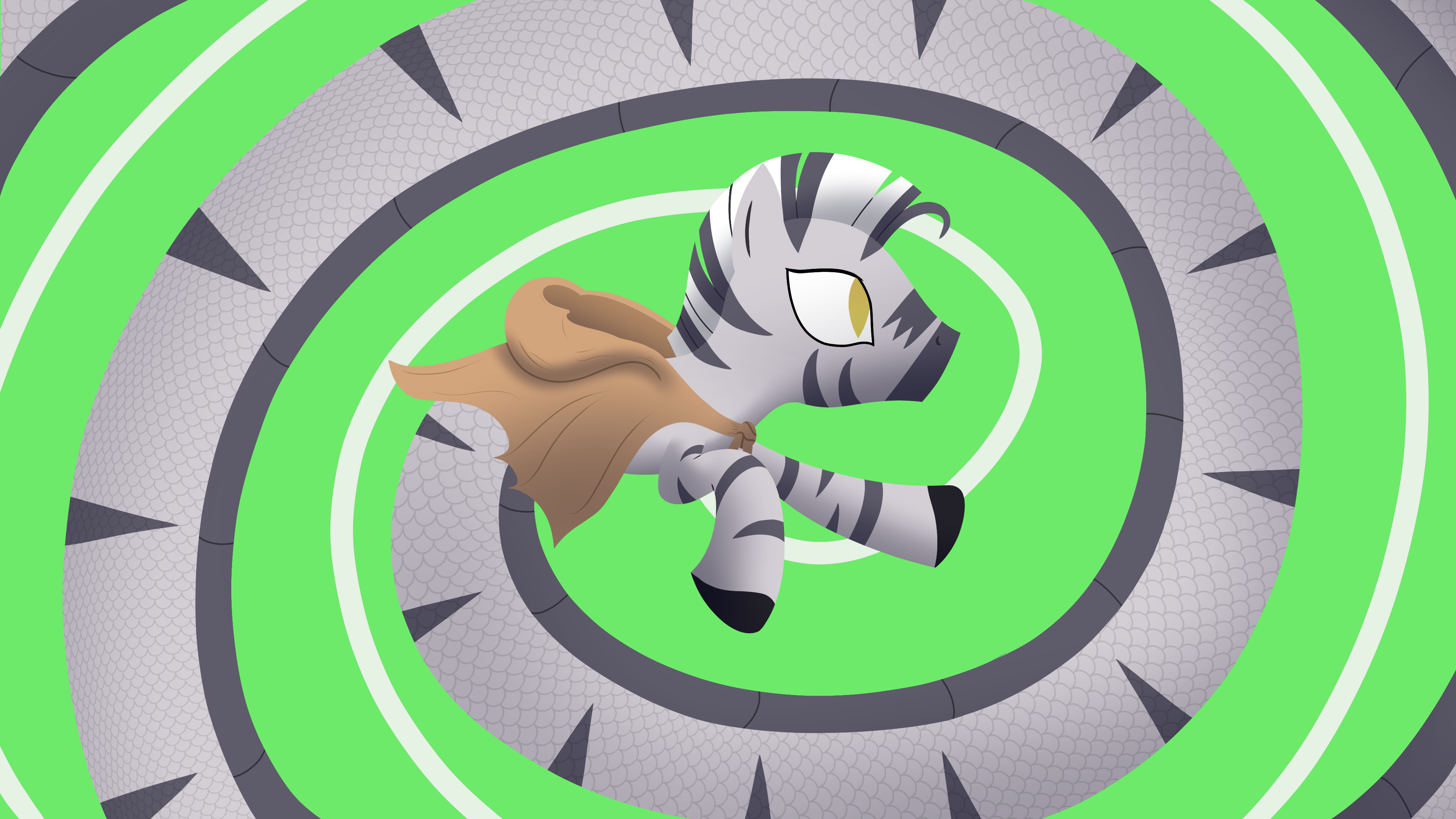 #3408997 - safe, artist:mightyshockwave, oc, oc only, oc:tsavo, lamia, original species, zebra ...