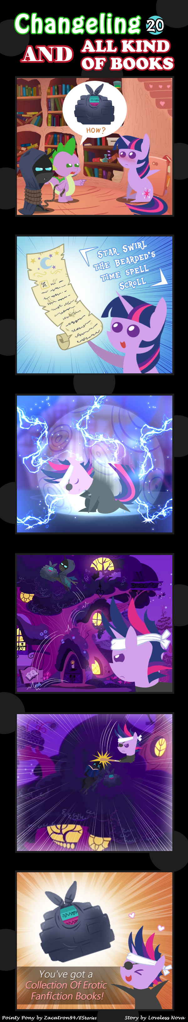 #3409248 - safe, artist:vavacung, spike, twilight sparkle, changeling ...