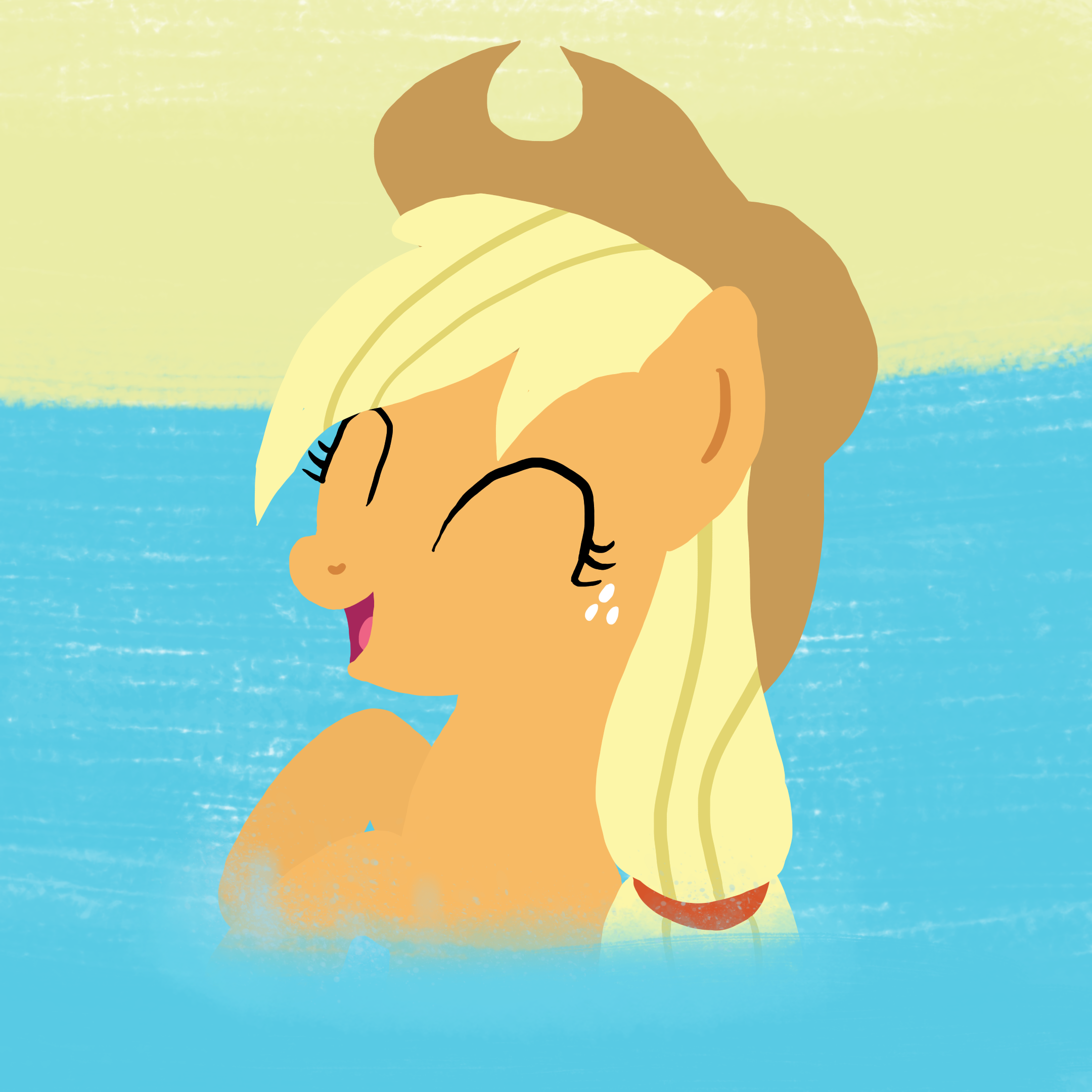 #3412186 - safe, artist:wissle, applejack, earth pony, pony, g4, leap ...