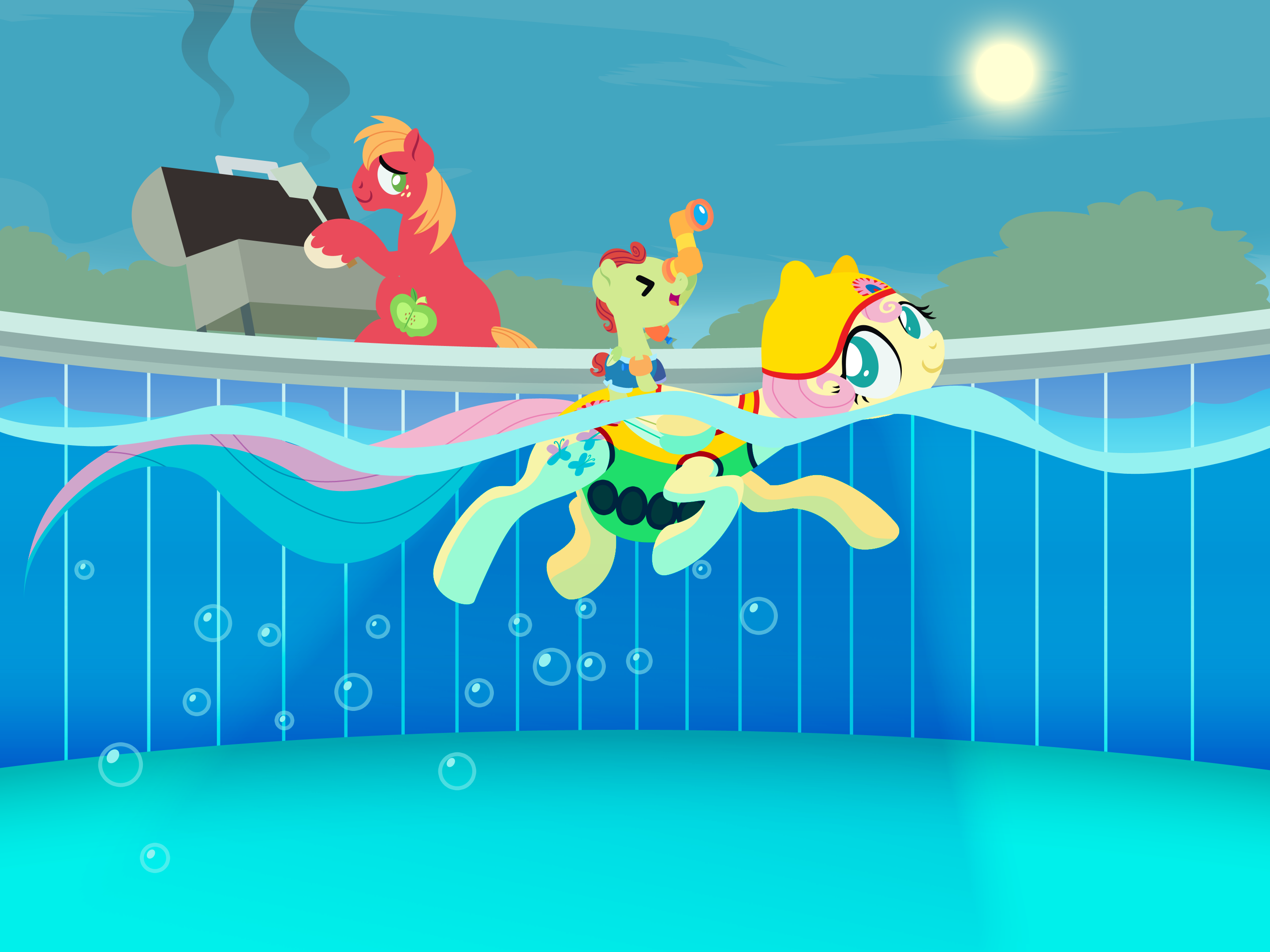 #3396222 - safe, anonymous artist, big macintosh, fluttershy, oc, oc ...