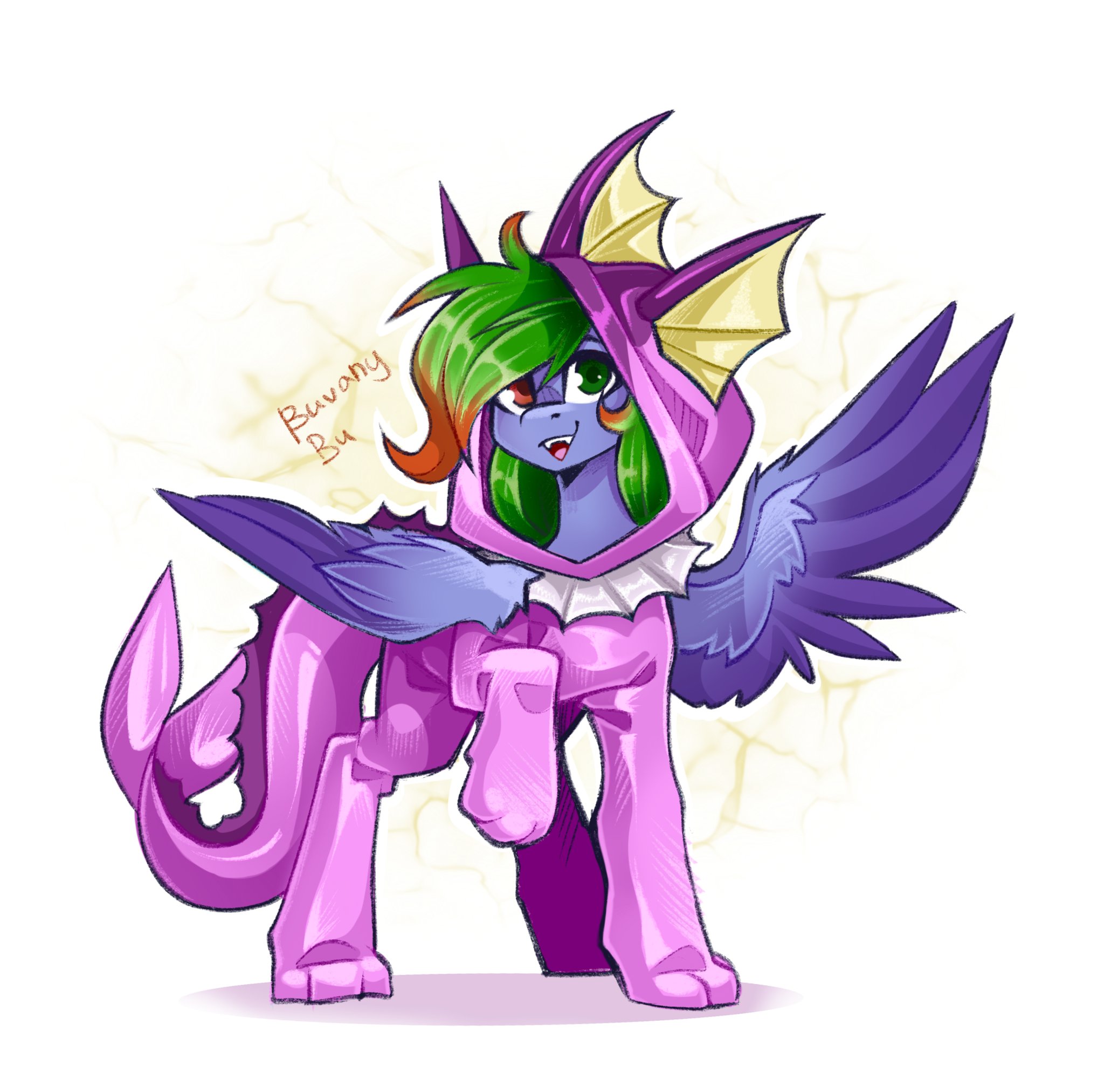 #3397791 - safe, alternate version, artist:buvanybu, oc, oc only, oc:electra, hybrid, pegabat ...