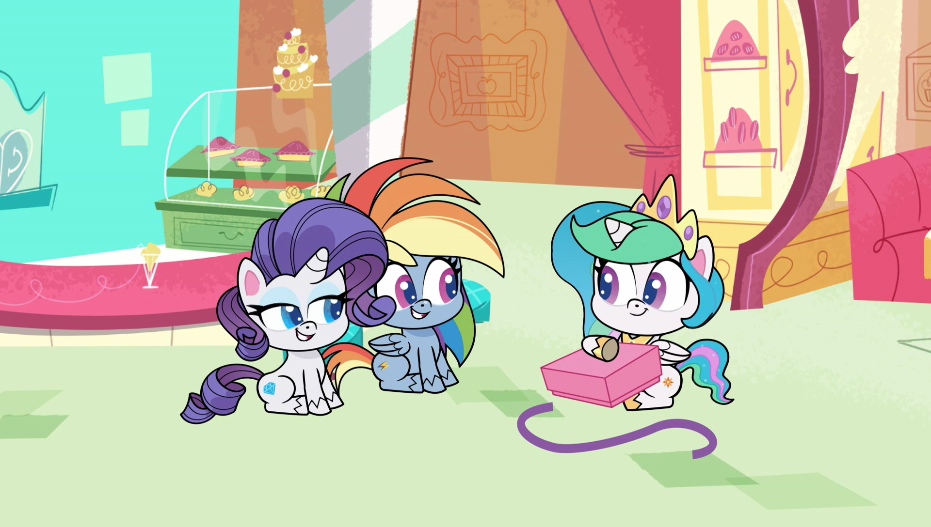 #3397846 - safe, princess celestia, rainbow dash, rarity, pegasus, pony ...