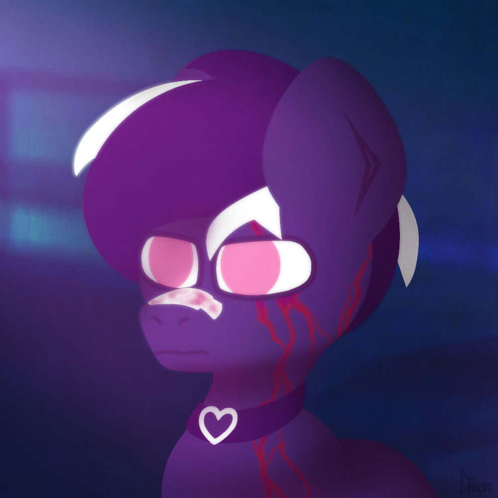 #3412393 - semi-grimdark, artist:imlpidimon, pony, bandage, blade ...