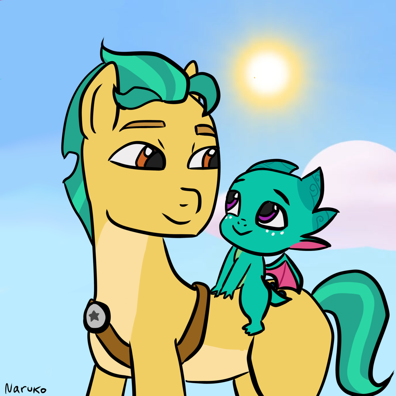 #3419321 - safe, artist:wrath-marionphauna, hitch trailblazer, sparky ...