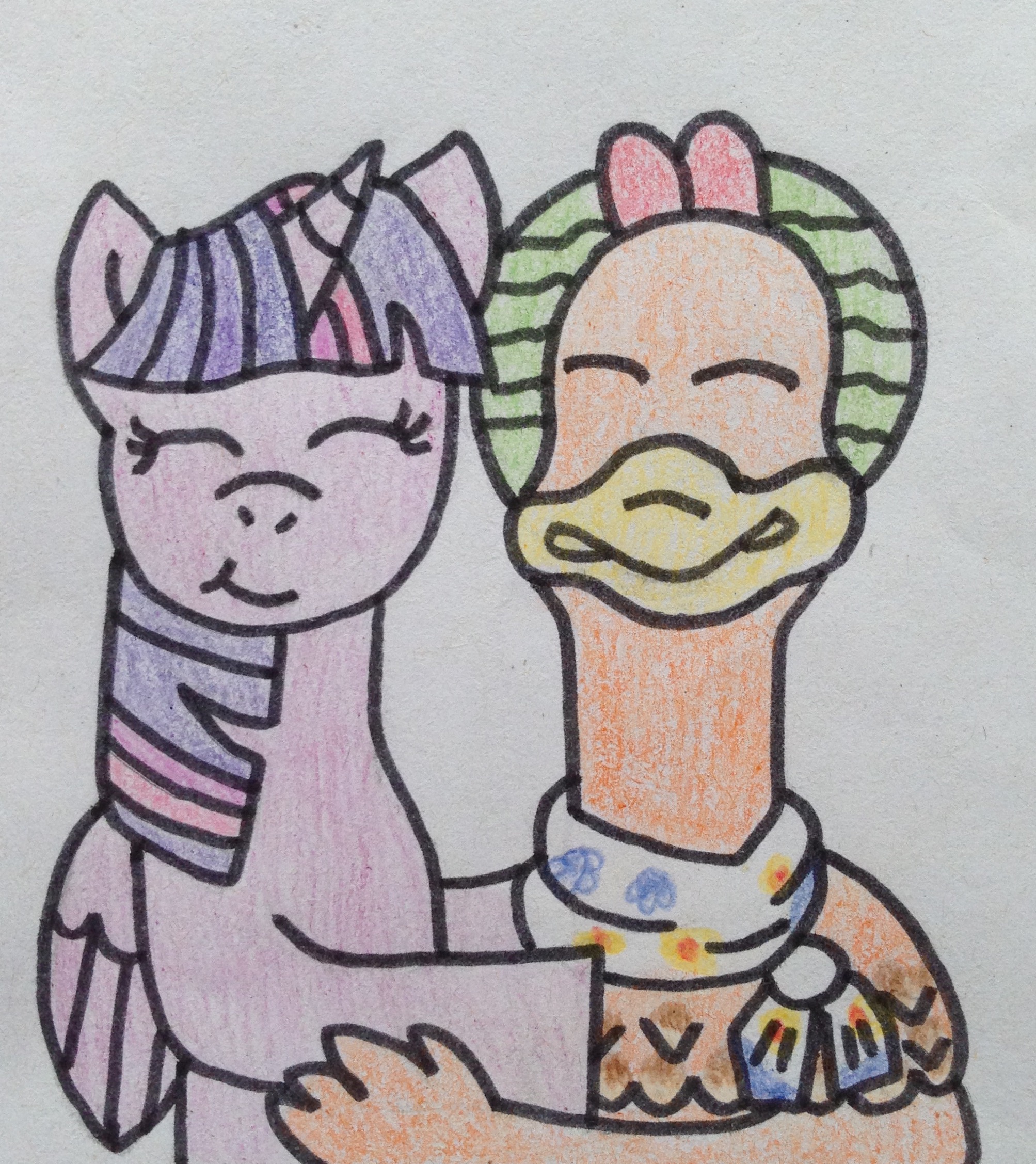#3420138 - safe, artist:dragonpriness, twilight sparkle, alicorn, bird ...