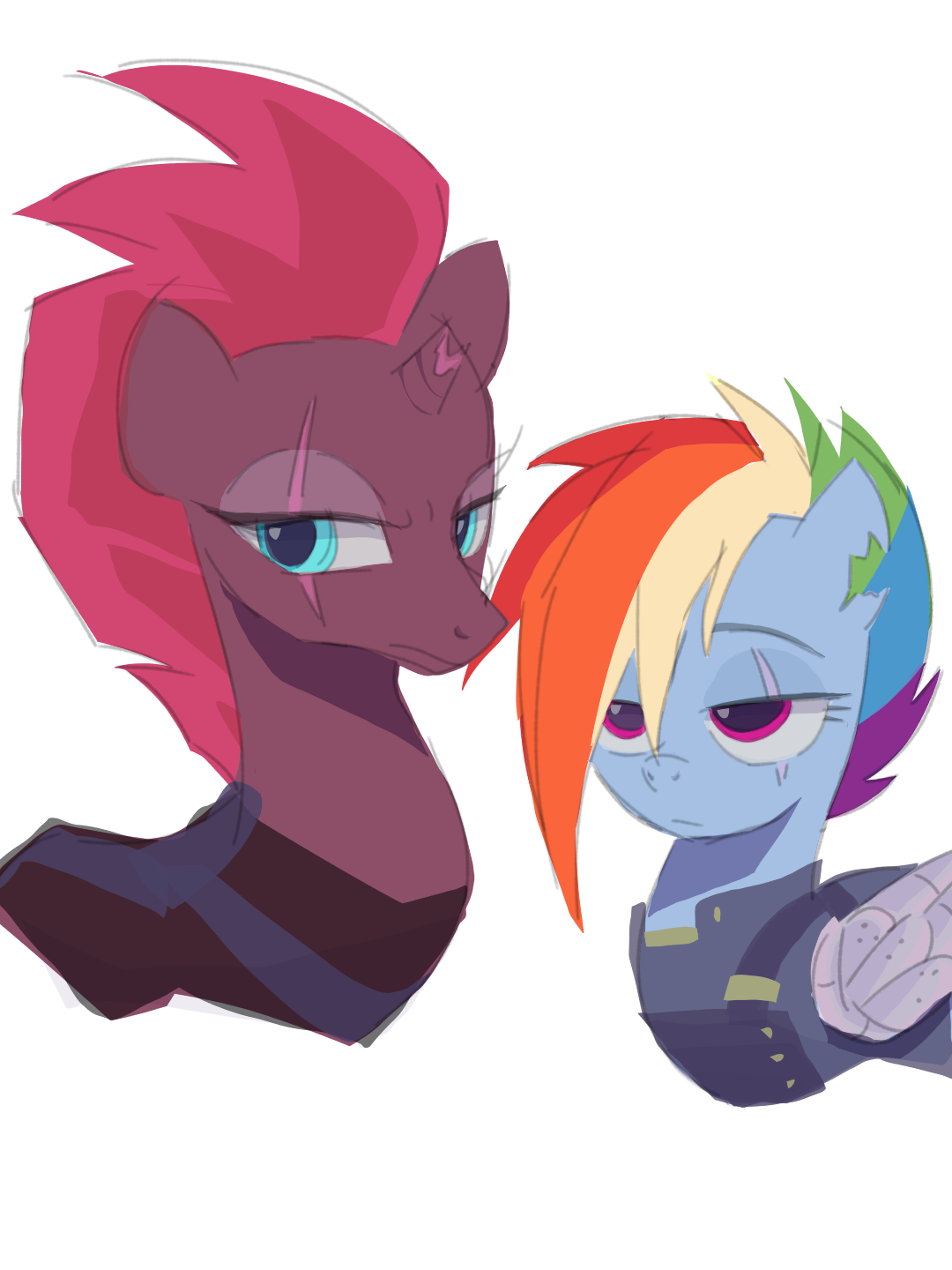 #3421029 - safe, artist:cuiyingying405, rainbow dash, tempest shadow ...