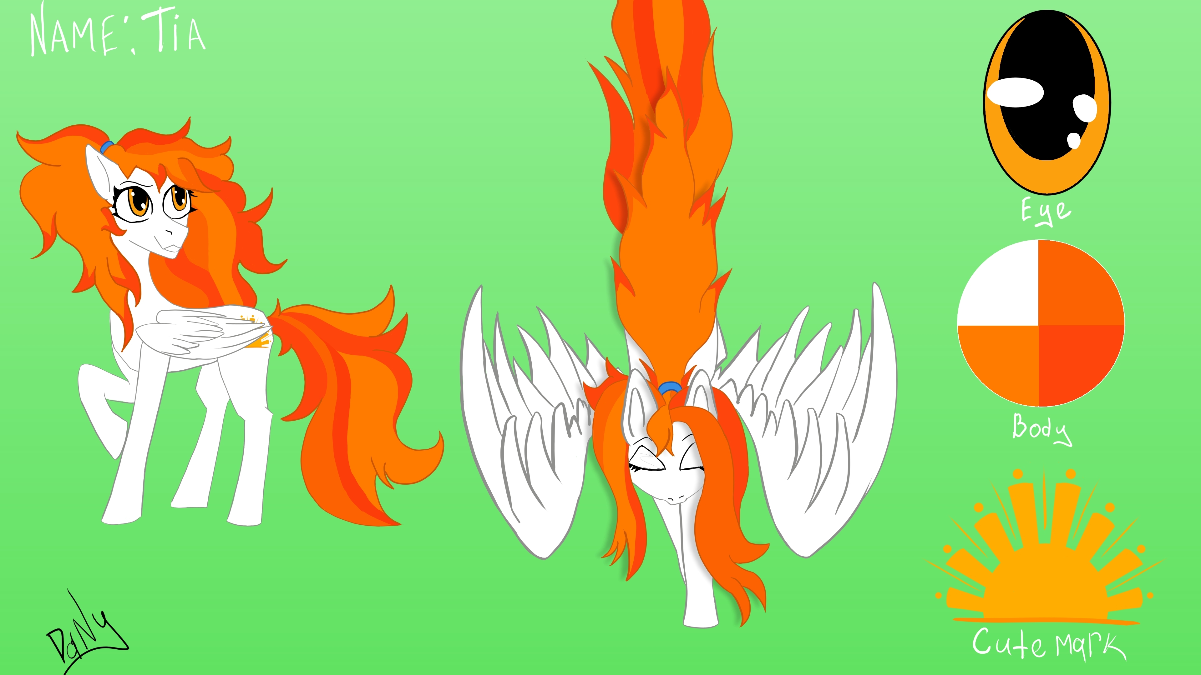 #3424691 - safe, artist:dany, oc, oc only, pegasus, pony, female, female oc, gradient background ...