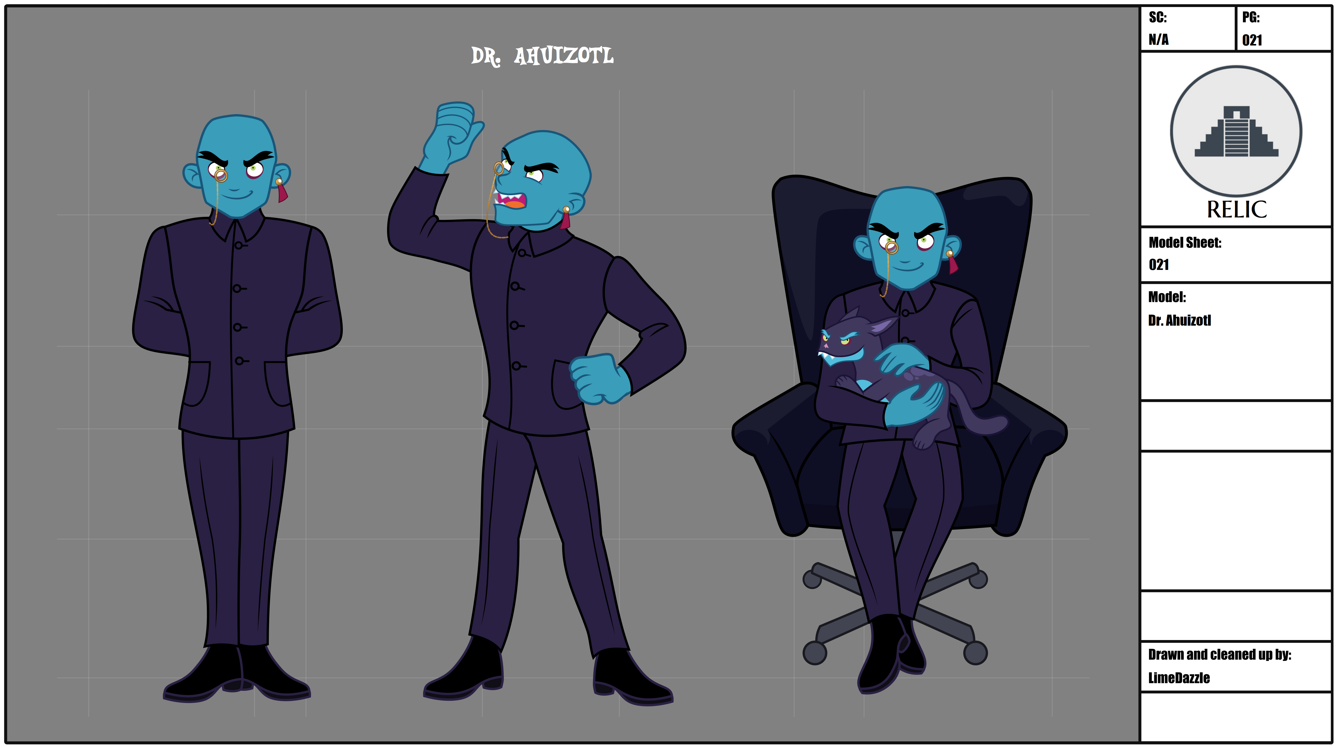 #3425338 - safe, artist:limedazzle, ahuizotl, cat, human, fanfic:evil ...