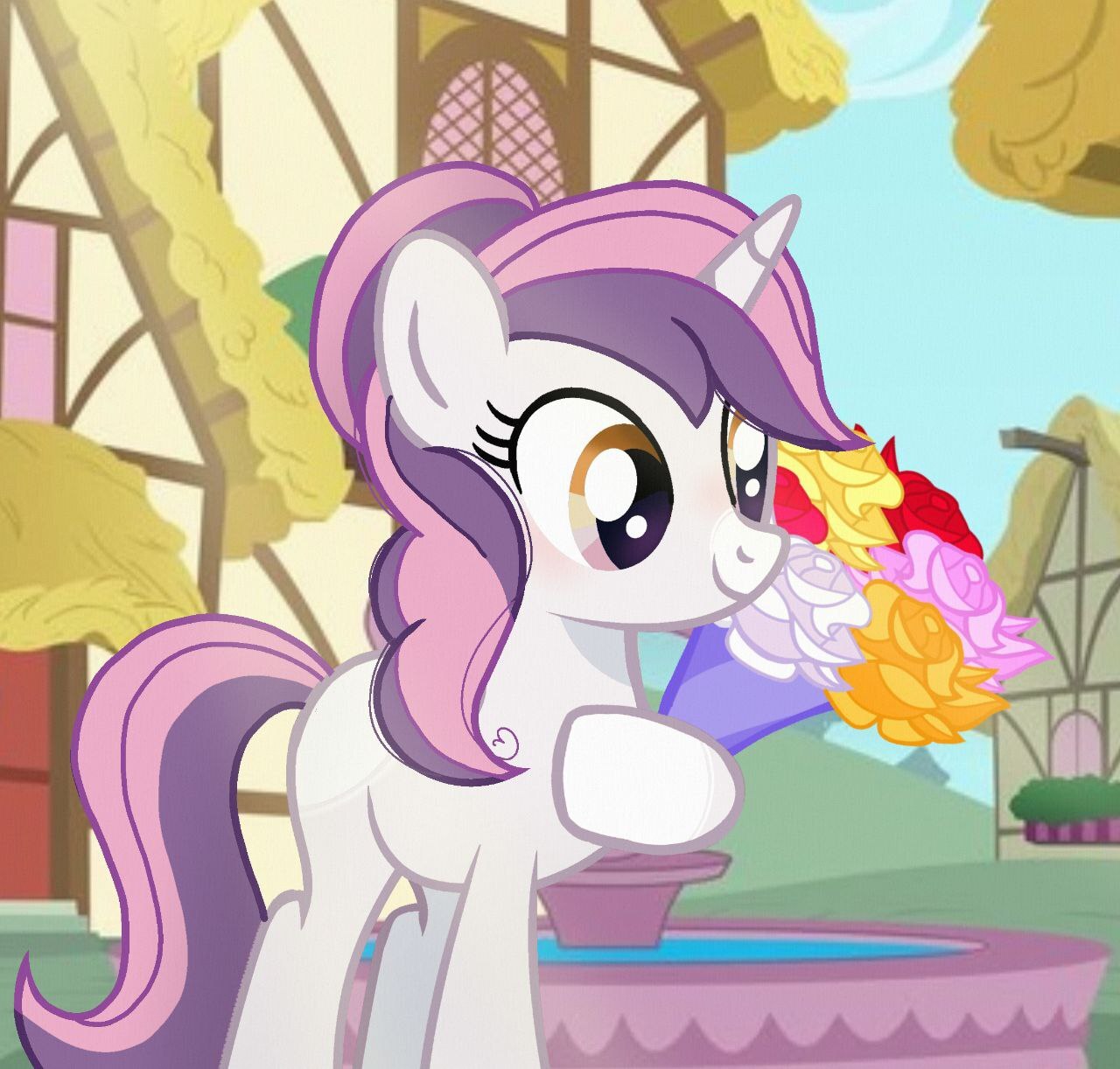 #3425897 - safe, oc, oc only, oc:sweetieck dreams, pony, unicorn, g4, border, chest fluff ...