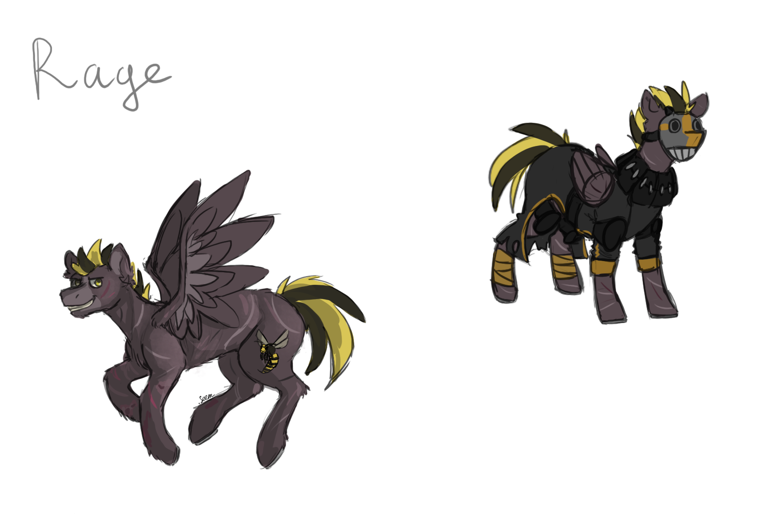 #3429821 - safe, artist:seemah, oc, oc only, oc:rage, hornet, insect ...