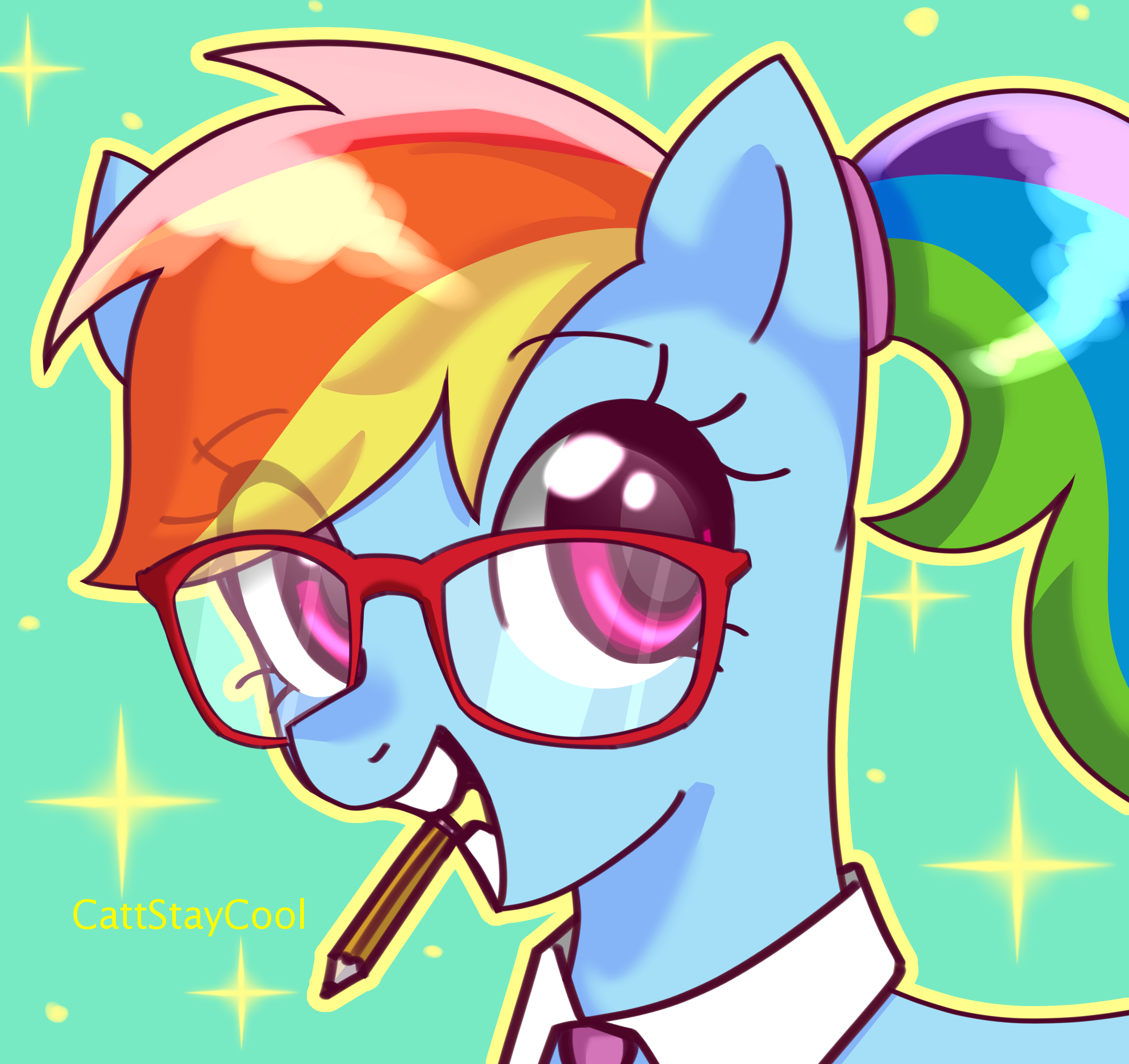 #3414826 - safe, artist:cattstaycool, rainbow dash, pegasus, pony, g4 ...