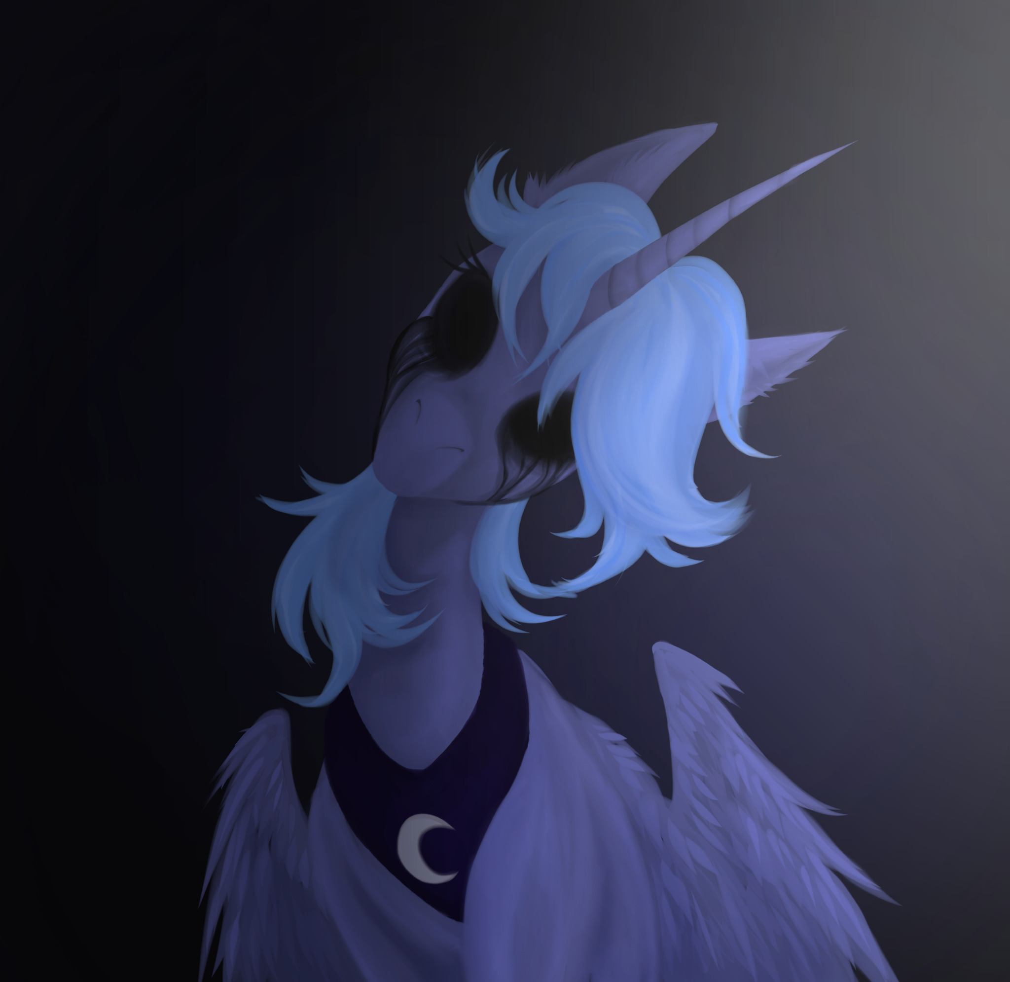 #3415536 - semi-grimdark, artist:valvi3, princess luna, alicorn, pony ...