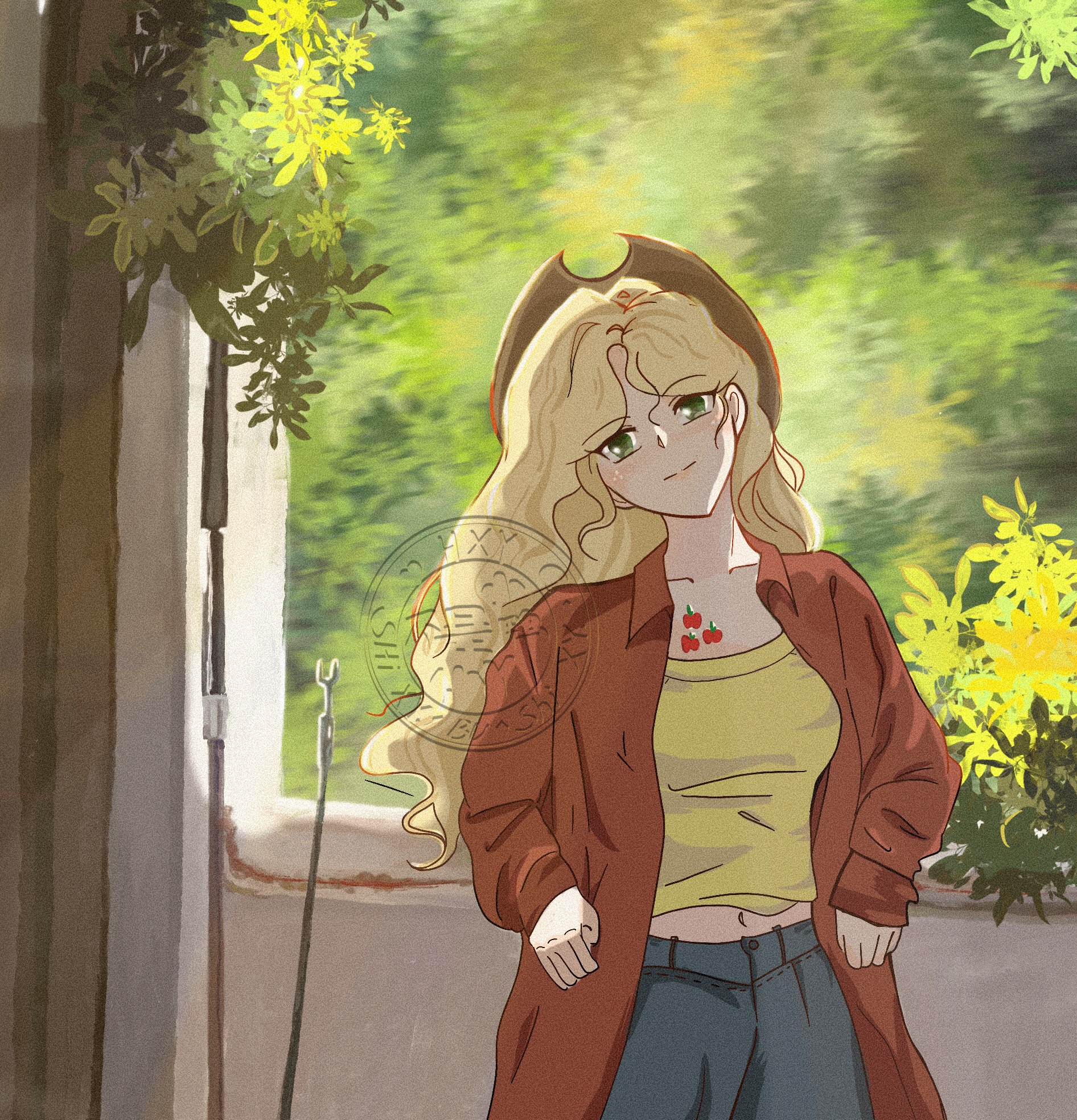 #3416237 - safe, artist:ss543406, applejack, human, g4, alternative ...