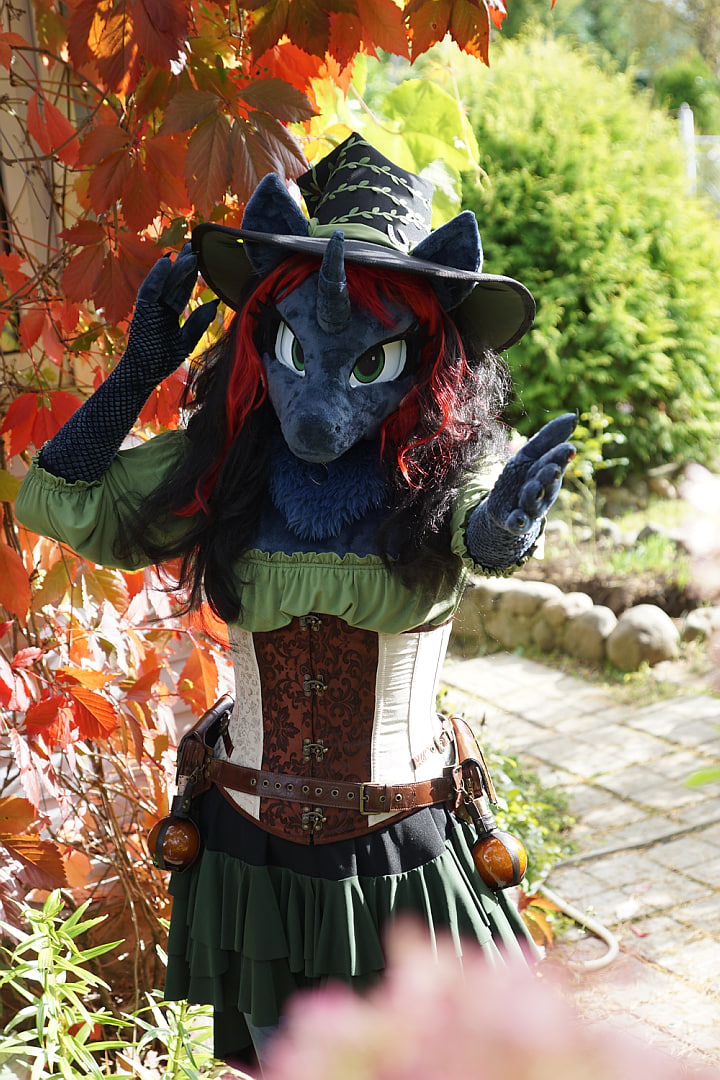 #3416472 - safe, artist:essorille, oc, oc:nox, clothes, con mascot ...