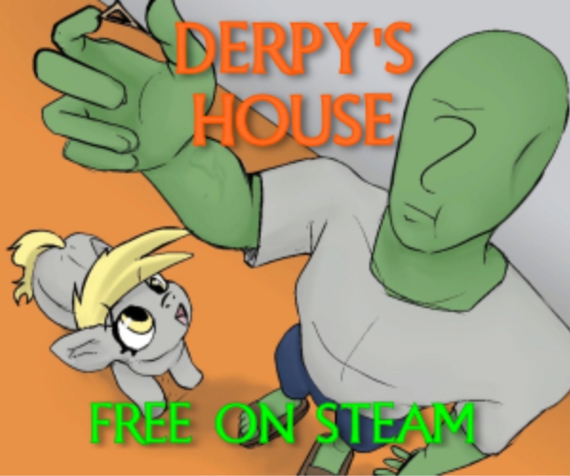 #3416795 - artist needed, safe, derpy hooves, oc, oc:anon, human, pony ...
