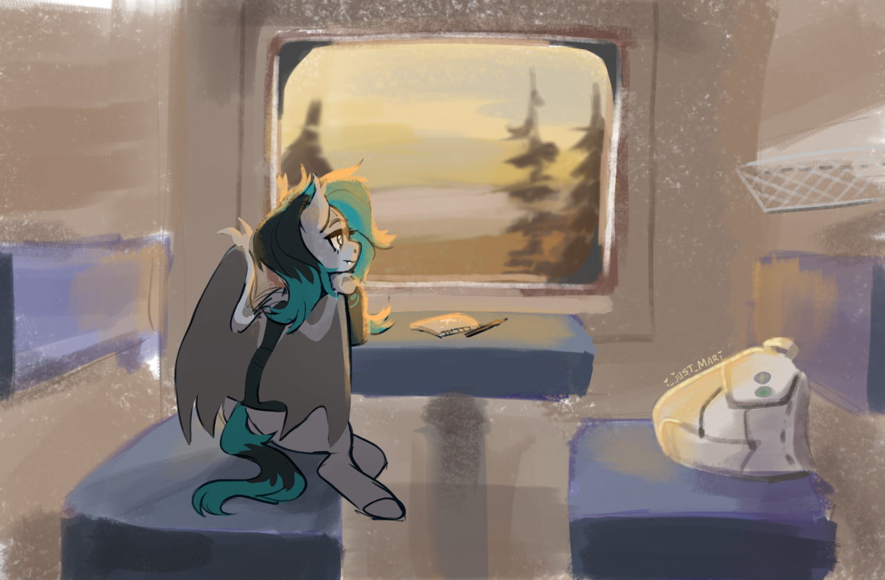 #3417100 - safe, artist:ijustmari, artist:mari, oc, oc only, oc:nail, bat pony, pony, backpack ...