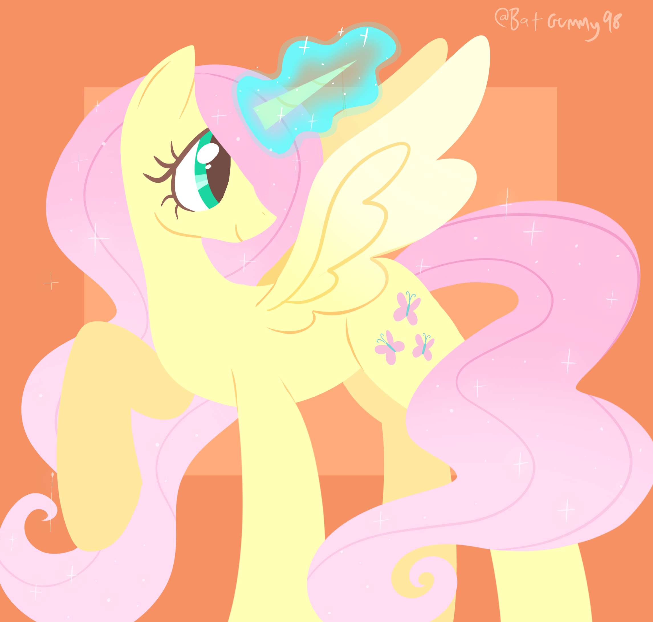 #3417131 - safe, artist:bunnybuns126, fluttershy, alicorn, pony, g4 ...
