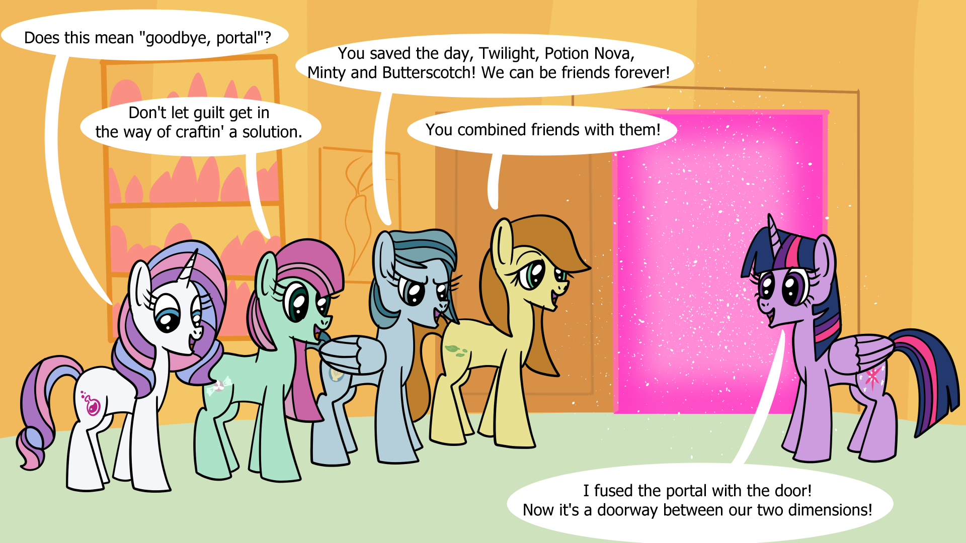 #3417197 - safe, artist:platinumdrop, caramel latte, grey skies, minty ...