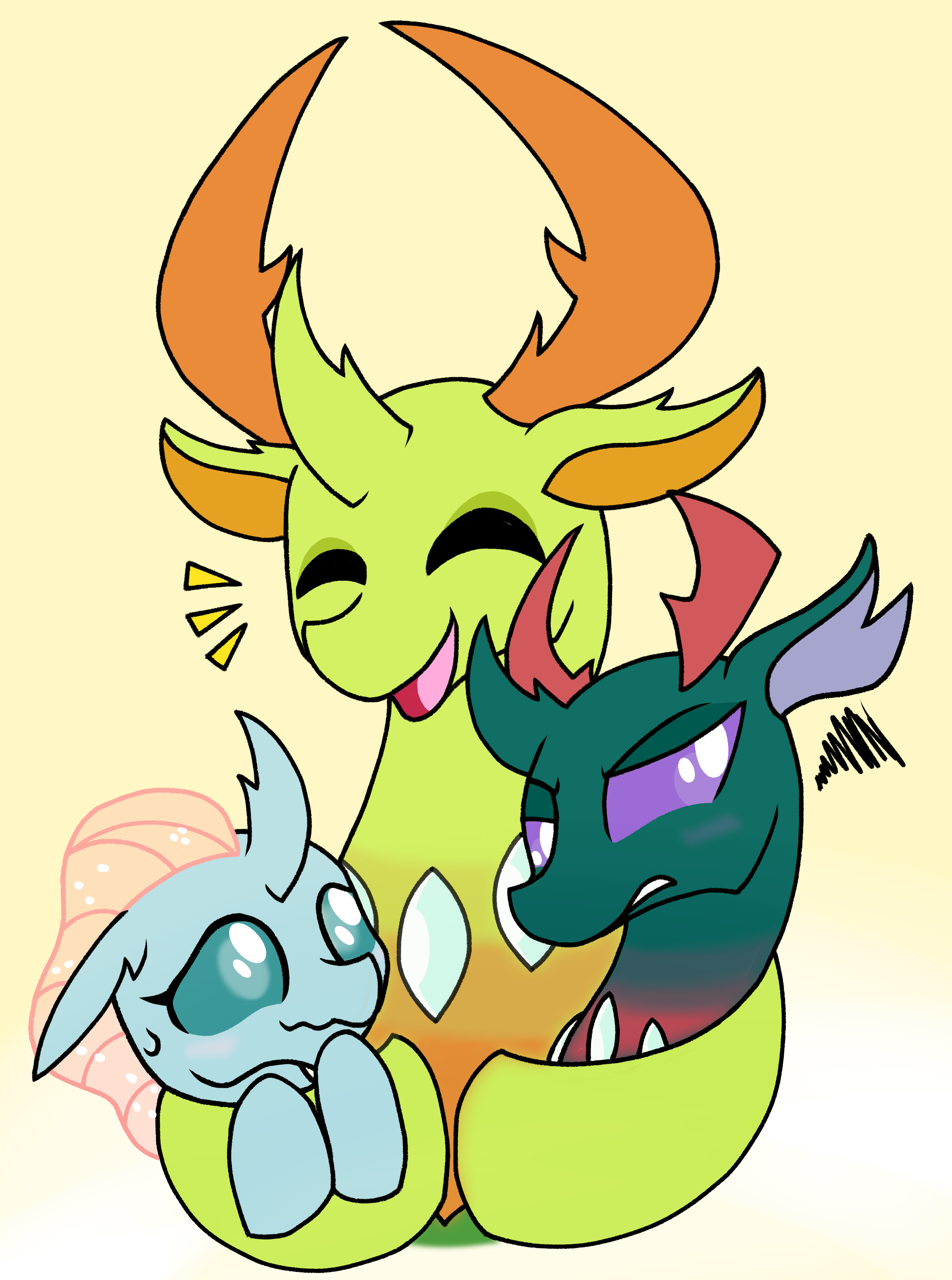 #3441506 - safe, artist:chaosimp2006, ocellus, pharynx, thorax ...