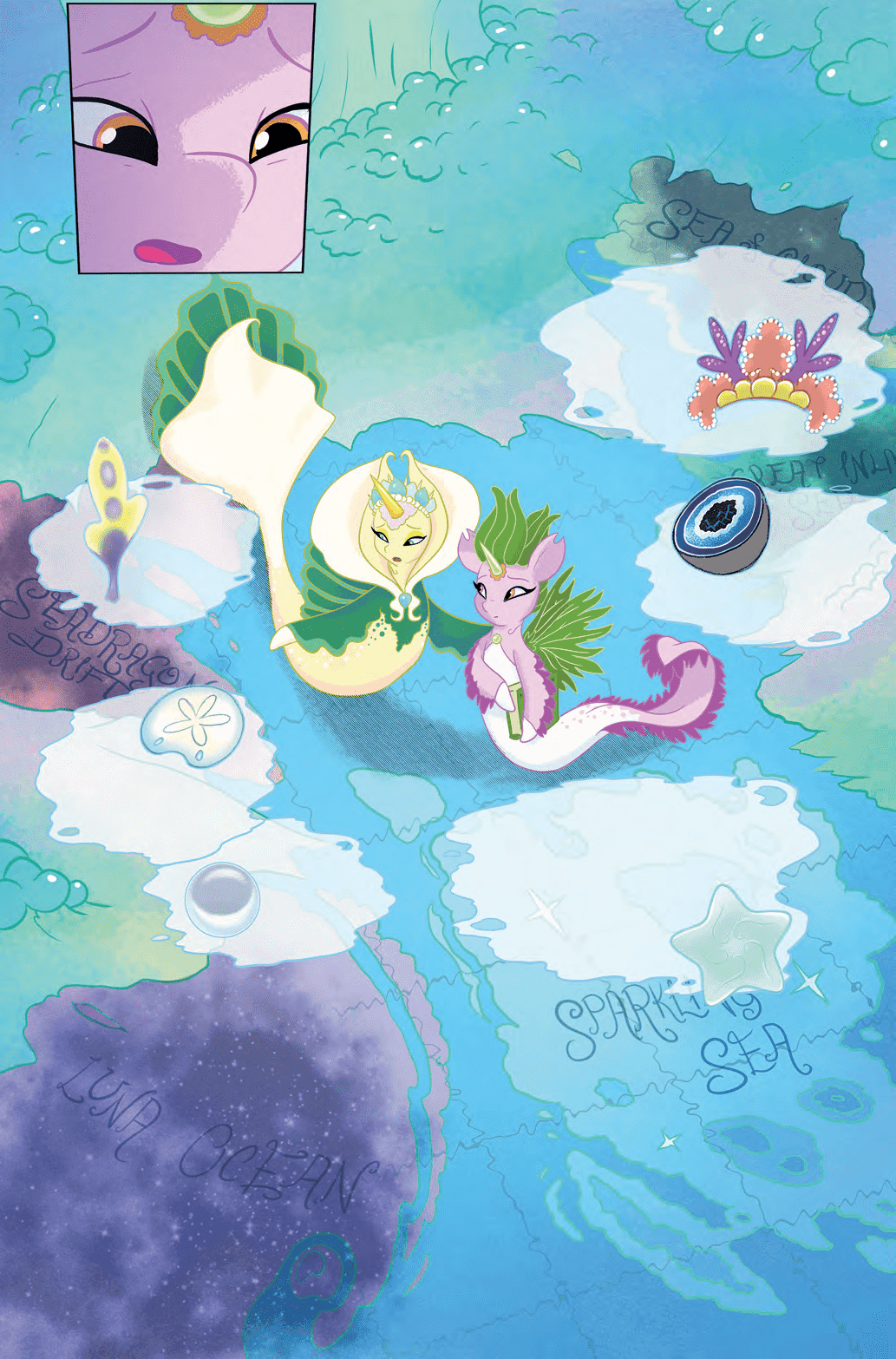 #3442249 - safe, idw, official comic, princess anemone, queen calla ...