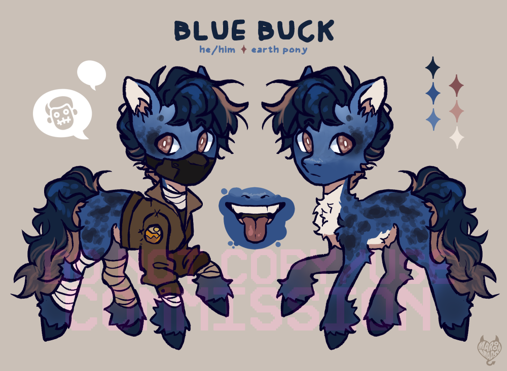 #3443277 - safe, artist:maroonmads, oc, oc only, oc:blue buck, earth ...