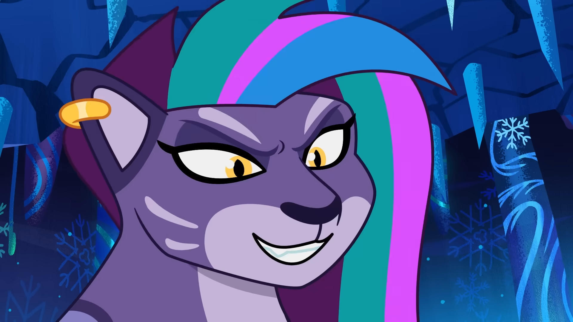 #3444850 - safe, screencap, allura, aq bars, big cat, leopard, snow ...