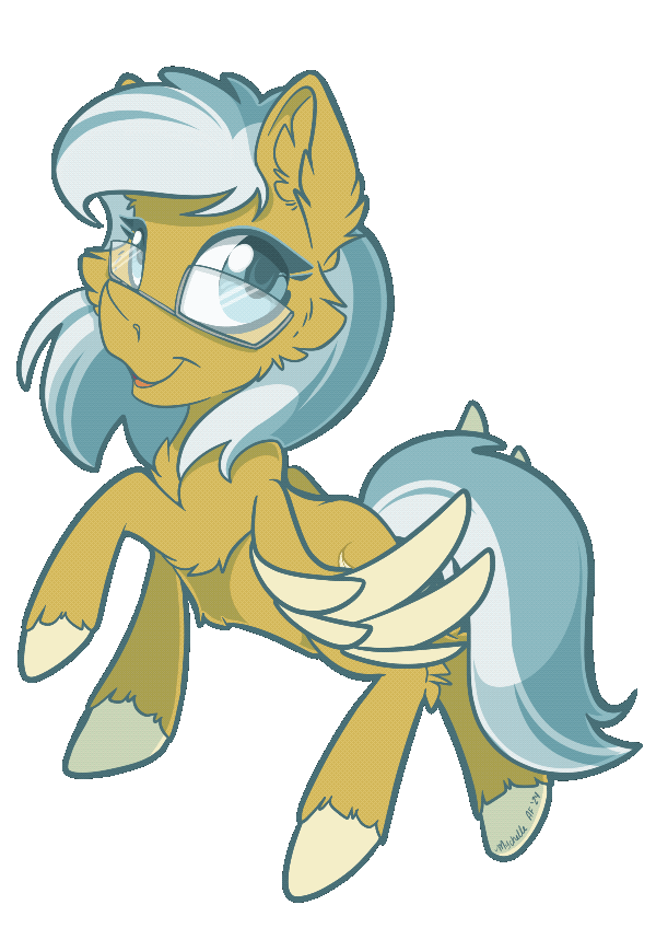 #3445298 - safe, artist:mychelle, oc, oc:feather paint, pony, animated ...