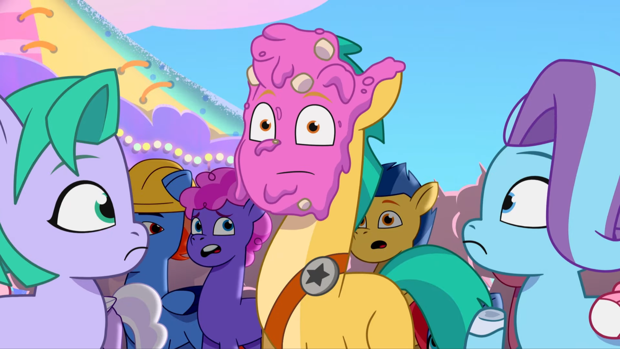 #3446028 - safe, screencap, glory (g5), hitch trailblazer, lemon gear ...