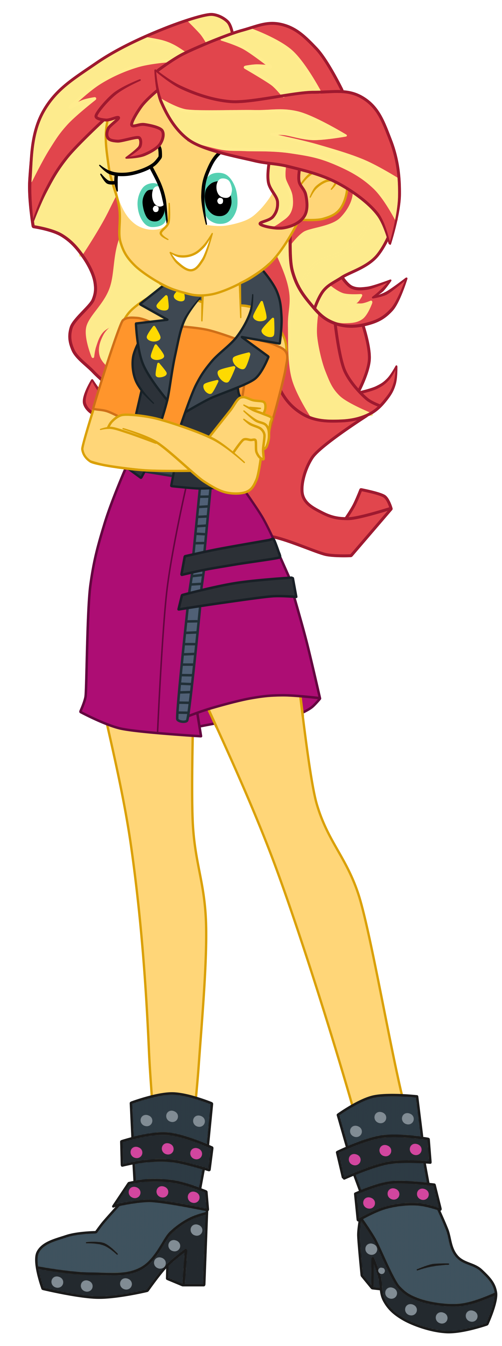 #3447951 - safe, artist:gmaplay, sunset shimmer, human, dashing through ...