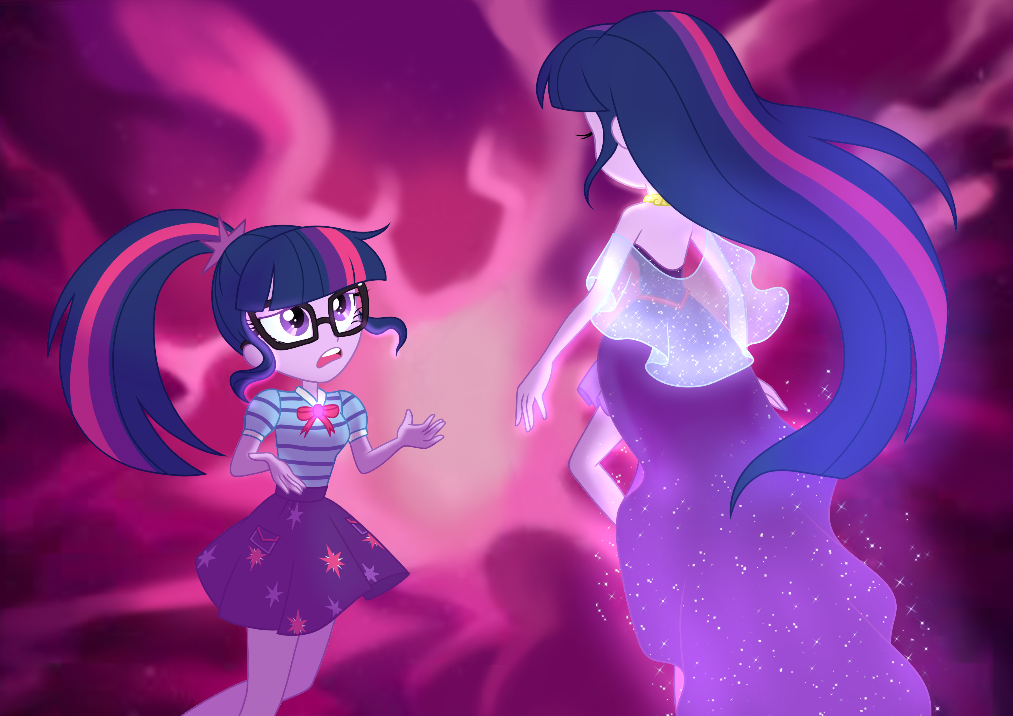 #3449383 - safe, artist:nightglowfan, sci-twi, twilight sparkle ...