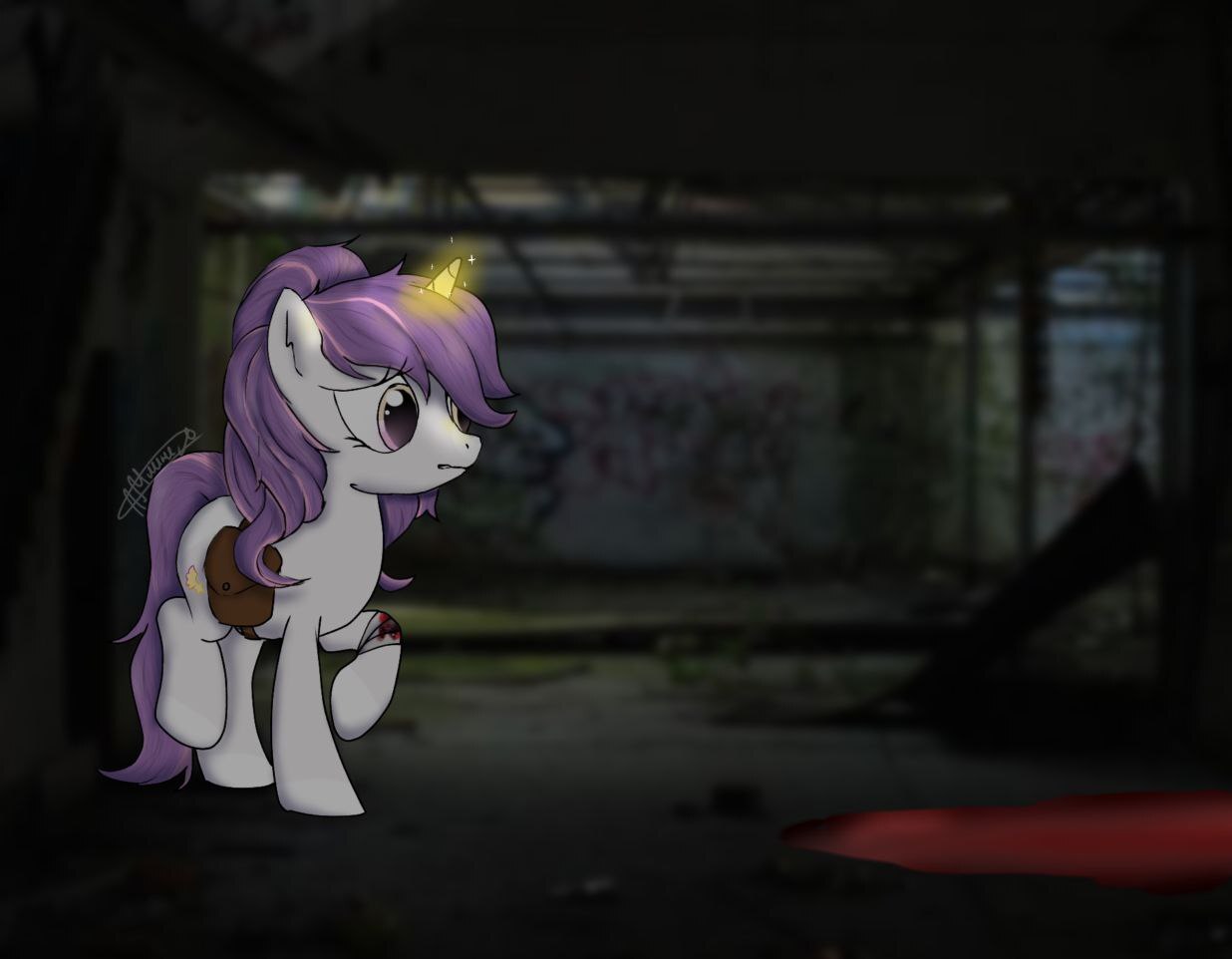 #3449397 - semi-grimdark, artist:wife_muzana, oc, oc only, oc:sweetieck dreams, pony, unicorn ...