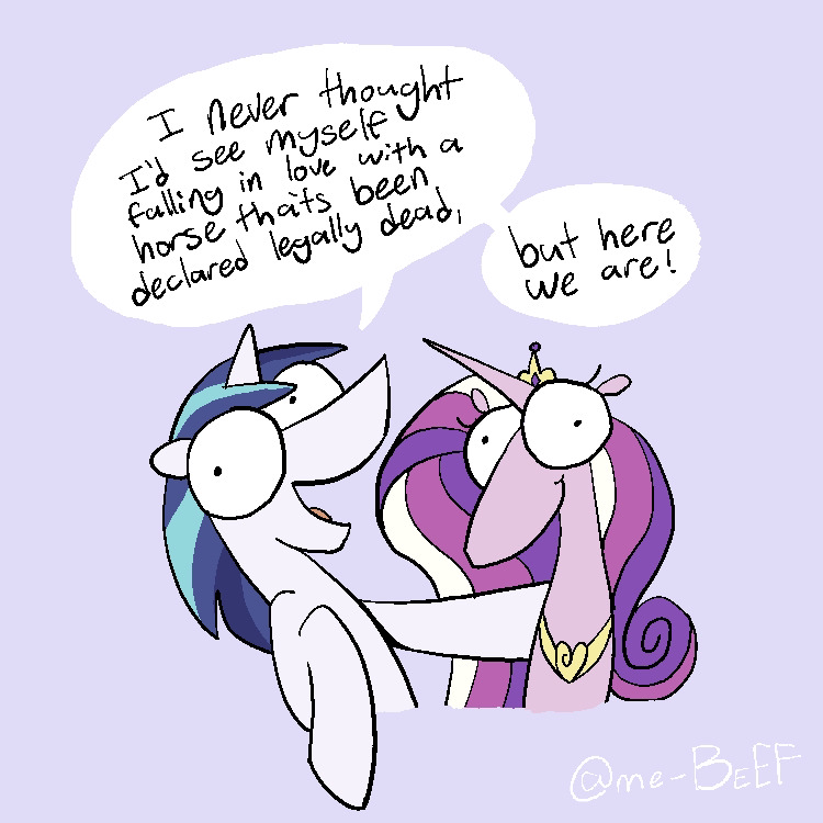 #3453277 - safe, artist:me-beef, princess cadance, shining armor ...