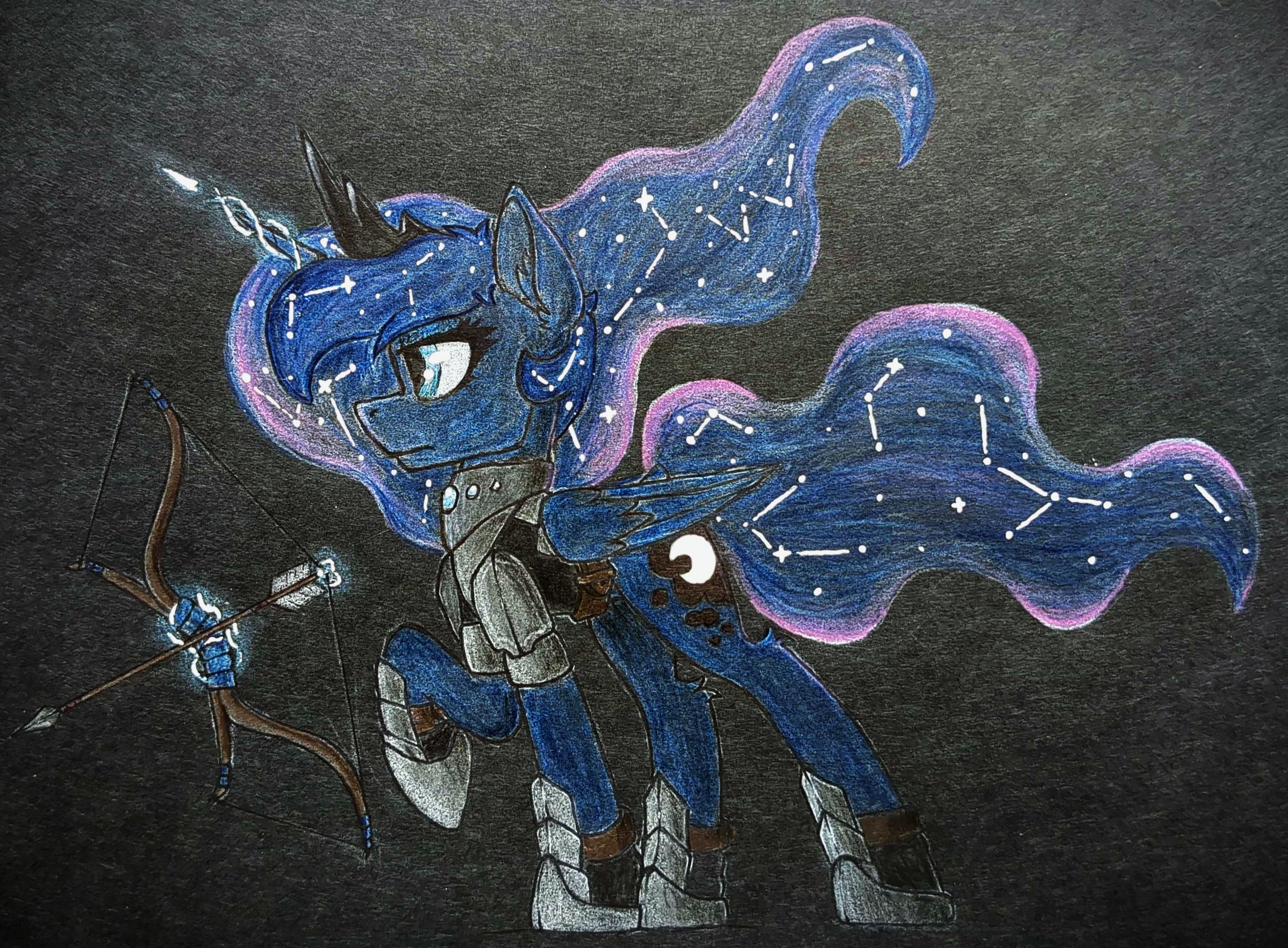 #3436329 - safe, artist:cmdraj, princess luna, alicorn, pony, armor ...