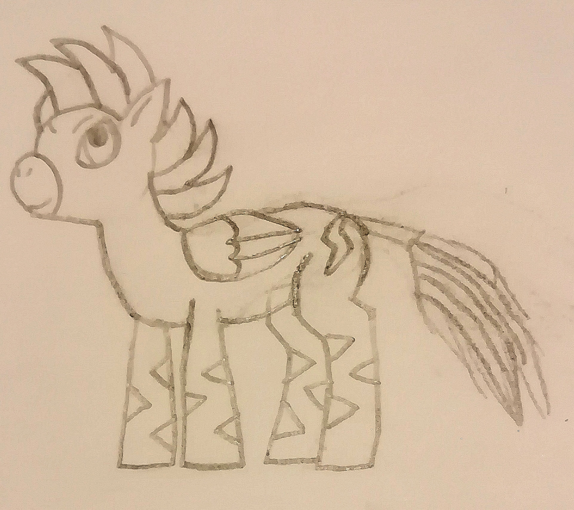 #3438518 - safe, artist:nitro indigo, rainbow dash, hybrid, zony, g4 ...