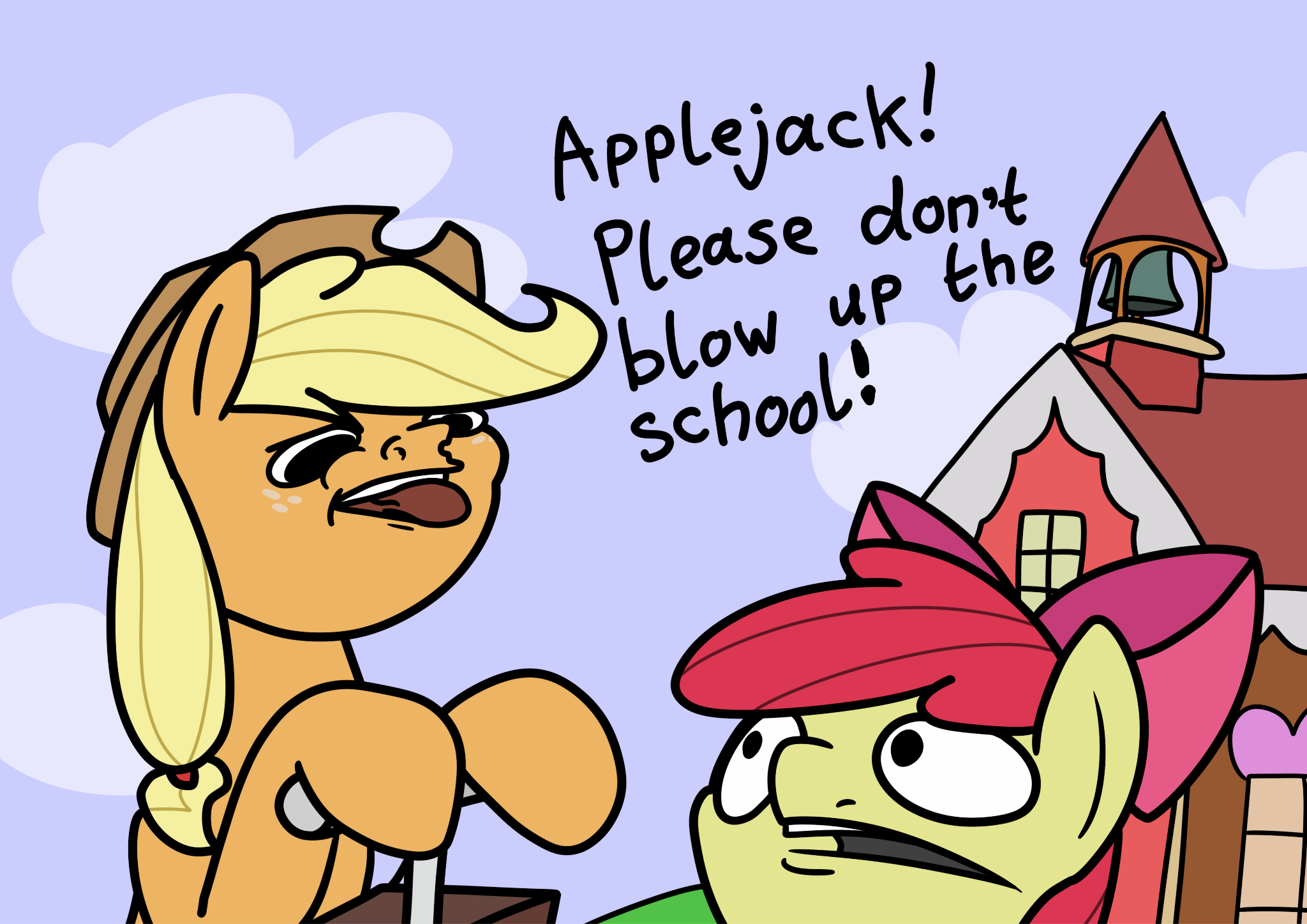 #3518719 - safe, artist:ewoudcponies, apple bloom, applejack, earth pony, pony, g4, apple ...