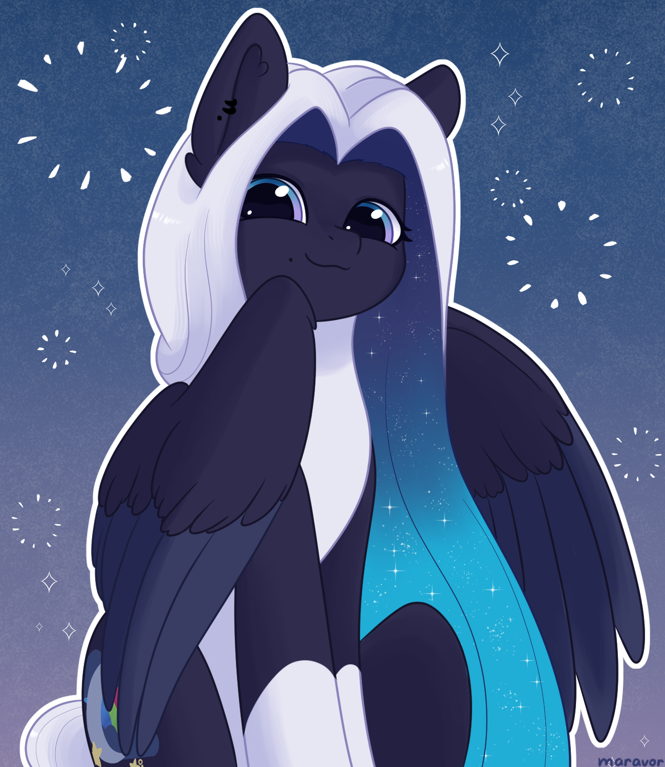 #3531231 - safe, artist:maravor, oc, oc only, oc:nightlight dawn, pegasus, pony, female, mare ...