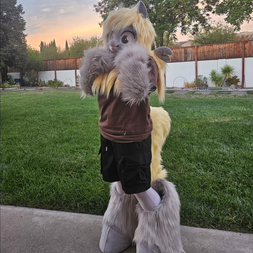 #3519412 - safe, derpy hooves, g4, fursuit, irl, outdoors, photo ...